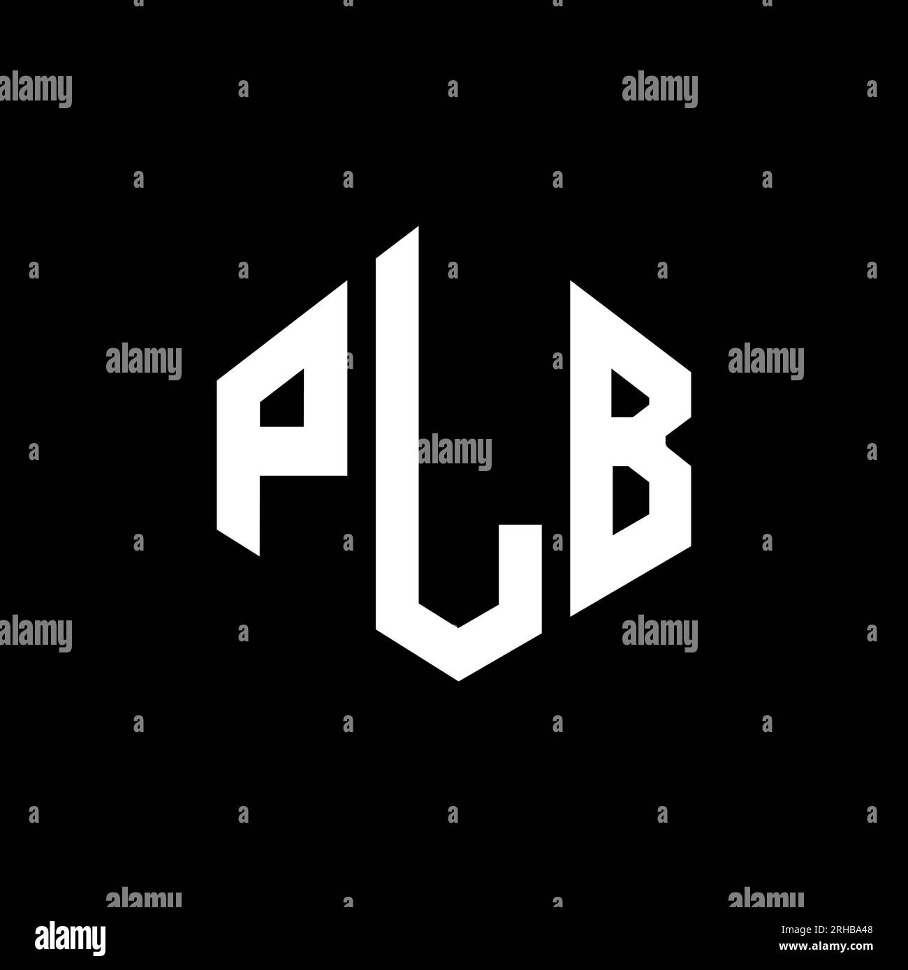 PLB letter logo design with polygon shape. PLB polygon and cube shape ...