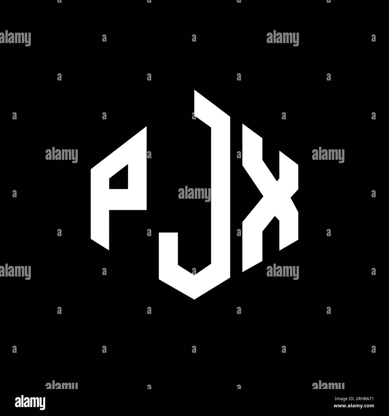 PJX letter logo design with polygon shape. PJX polygon and cube shape ...