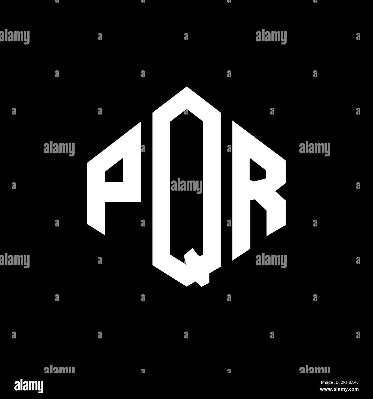 PQR letter logo design with polygon shape. PQR polygon and cube shape ...