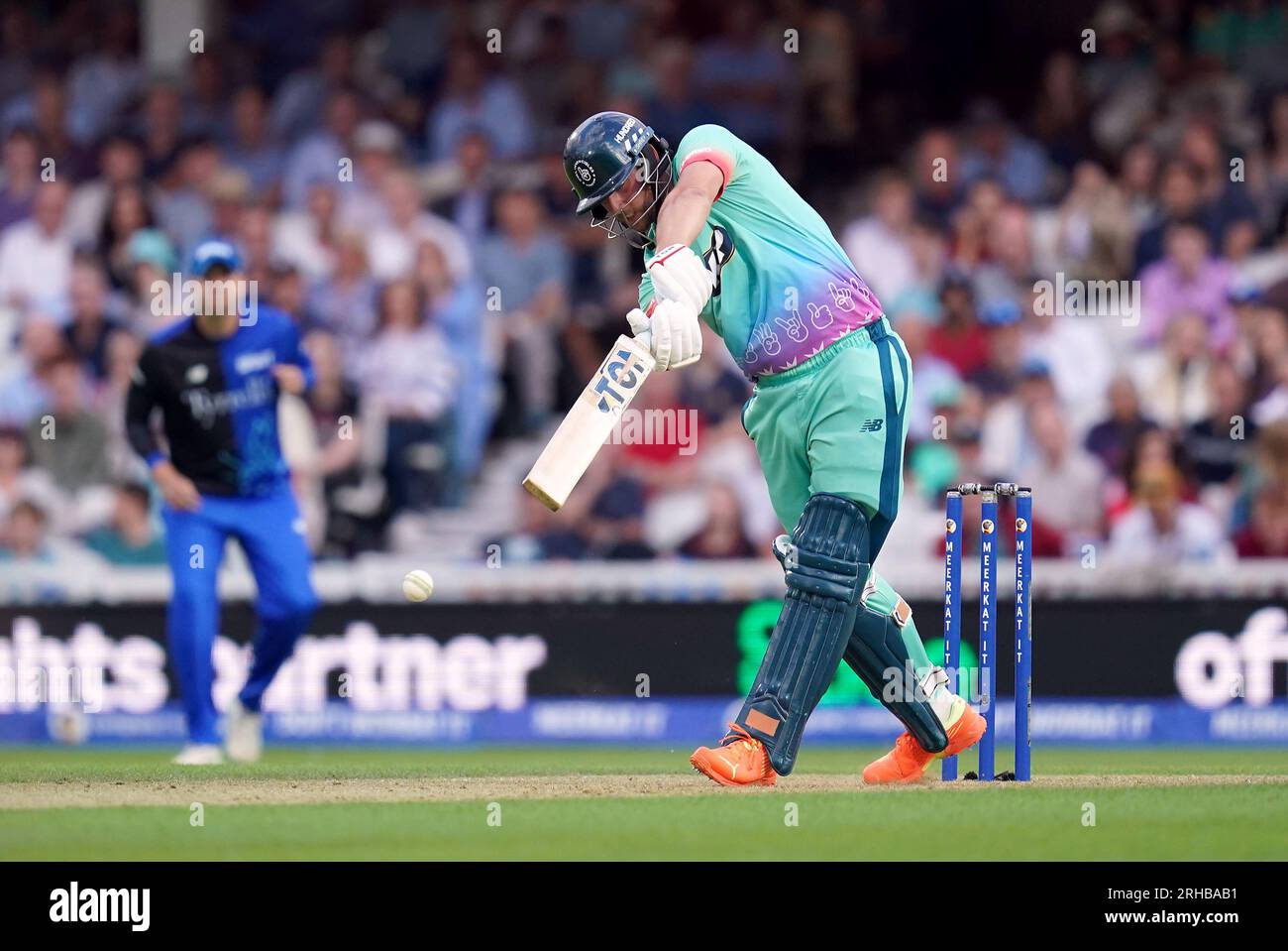 Oval Invincibles' Will Jacks batting during The Hundred match at the ...