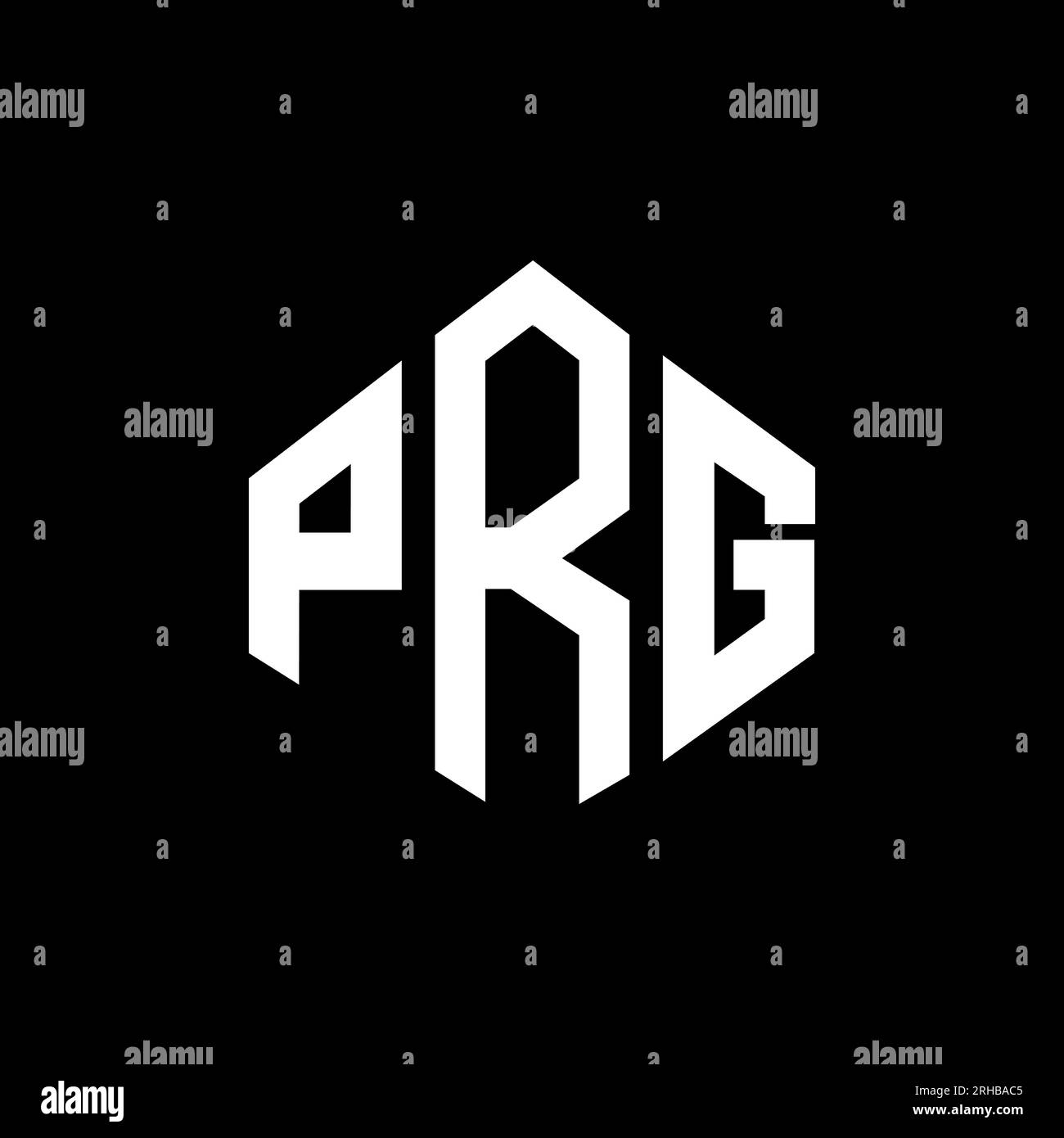 PRG letter logo design with polygon shape. PRG polygon and cube shape ...