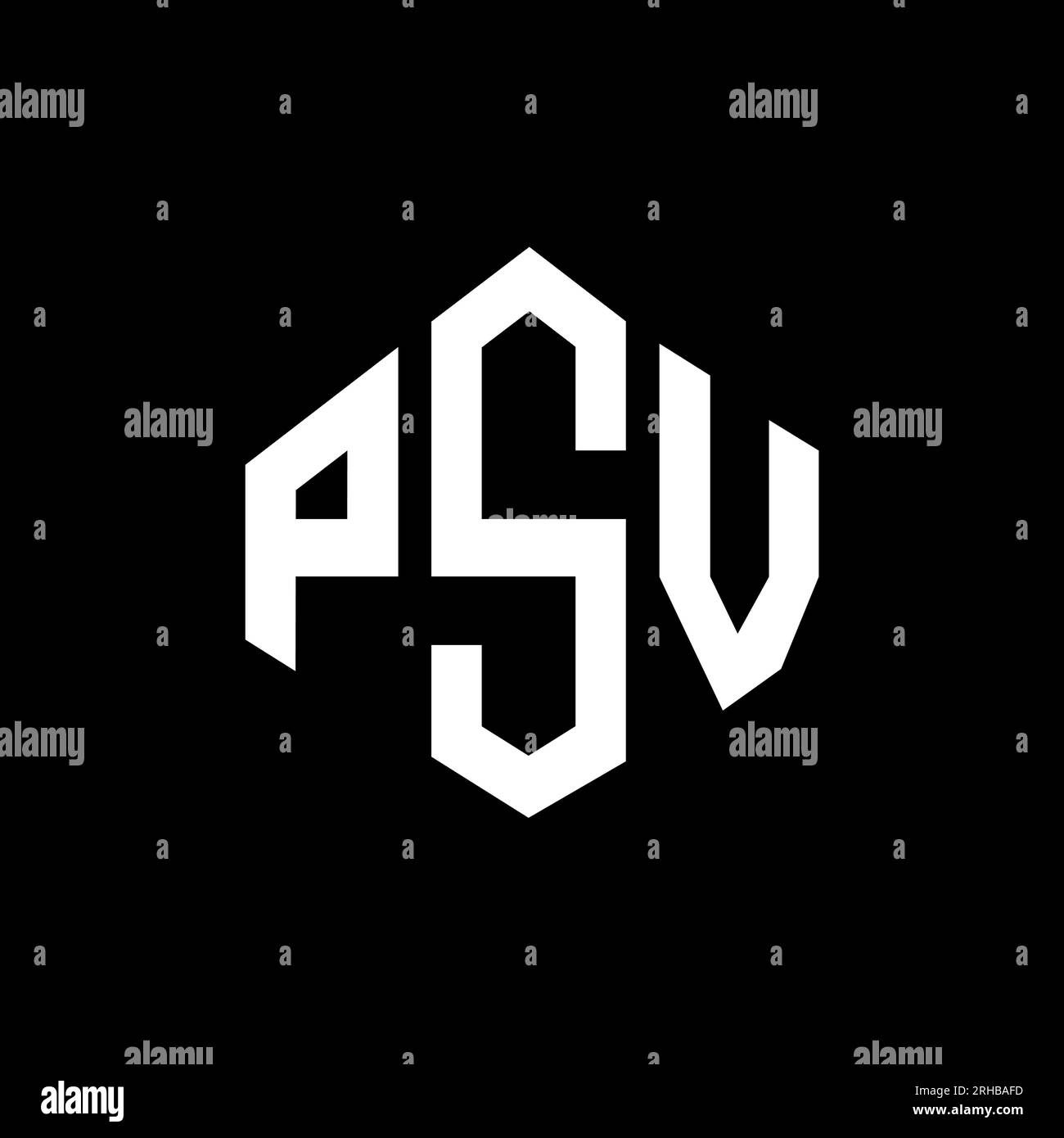 PSV letter logo design with polygon shape. PSV polygon and cube shape ...
