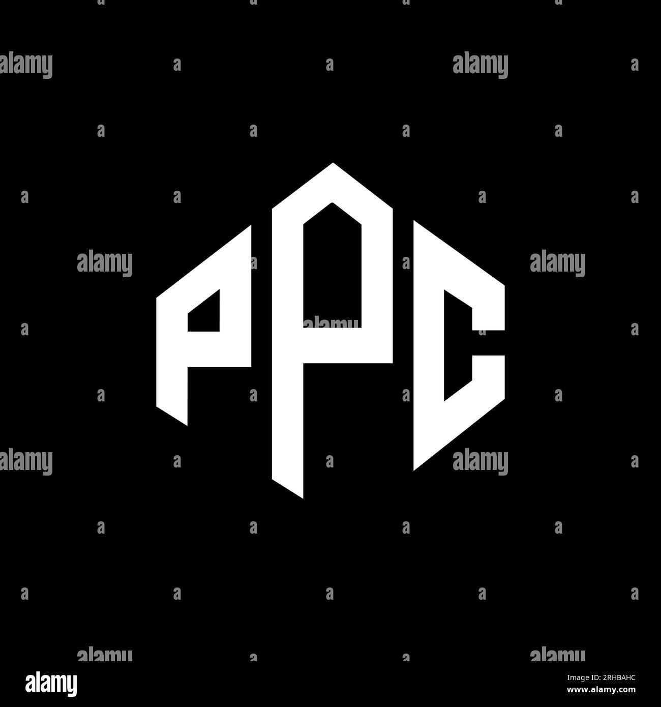 PPC letter logo design with polygon shape. PPC polygon and cube shape ...