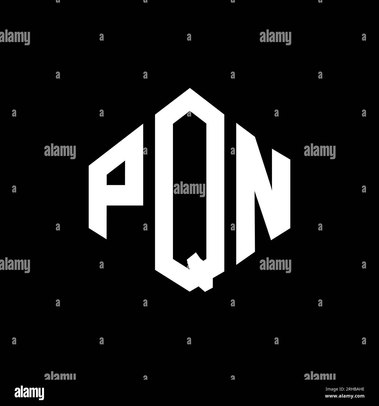 PQN letter logo design with polygon shape. PQN polygon and cube shape ...