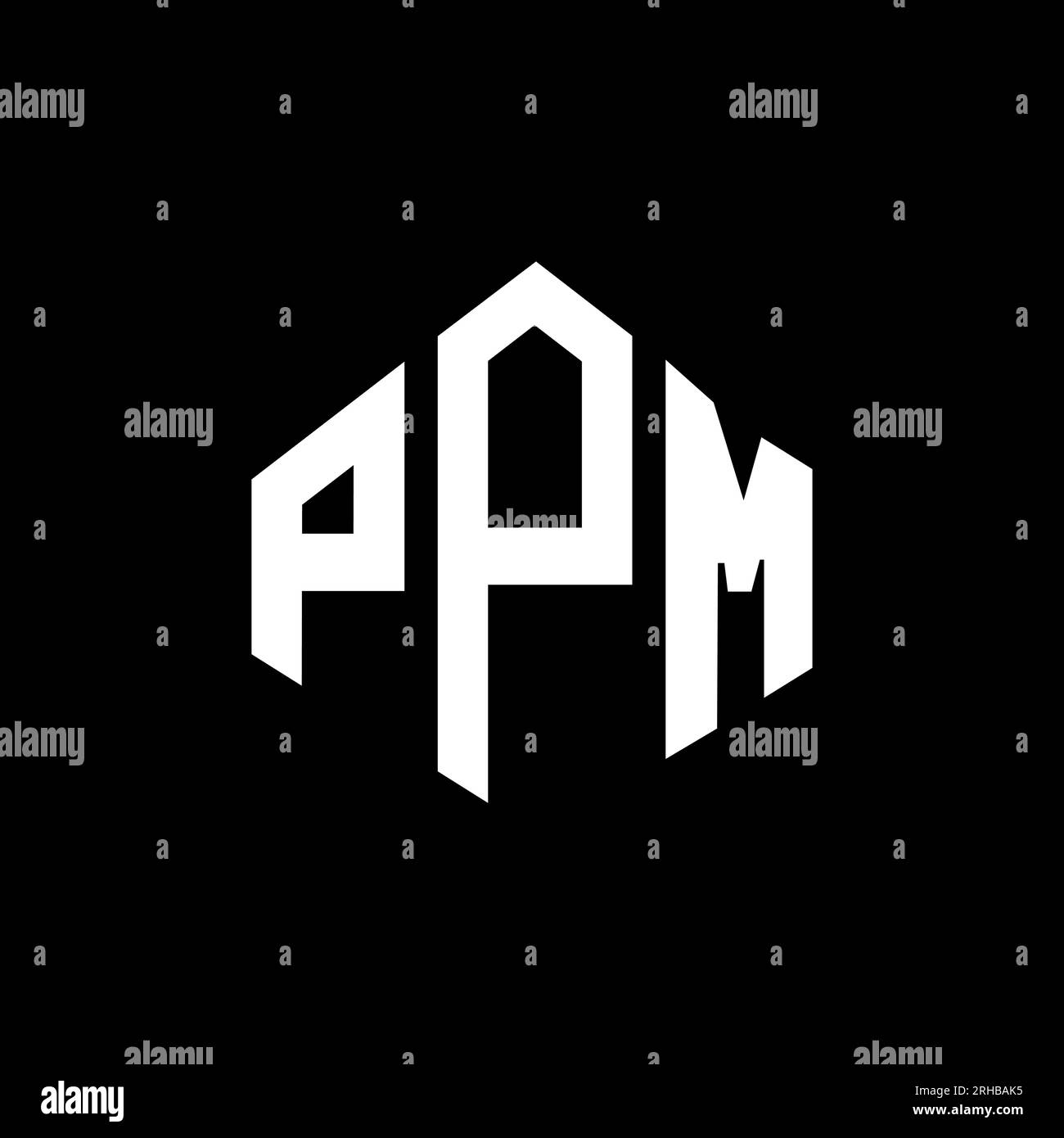 PPM letter logo design with polygon shape. PPM polygon and cube shape ...