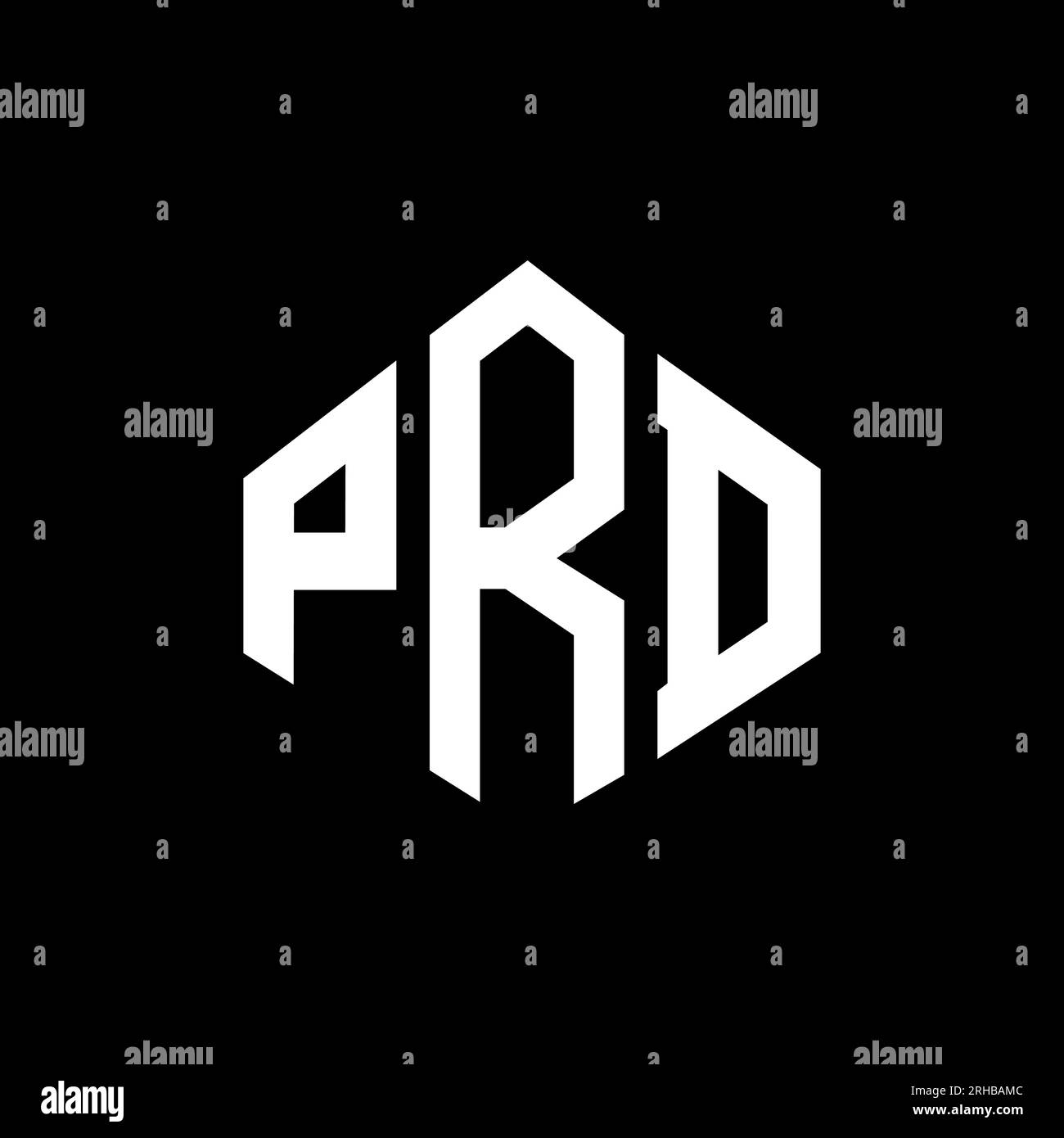 PRD letter logo design with polygon shape. PRD polygon and cube shape ...