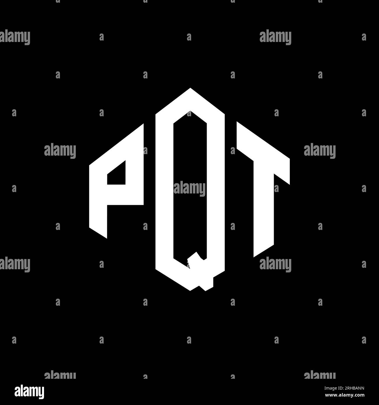 PQT letter logo design with polygon shape. PQT polygon and cube shape ...