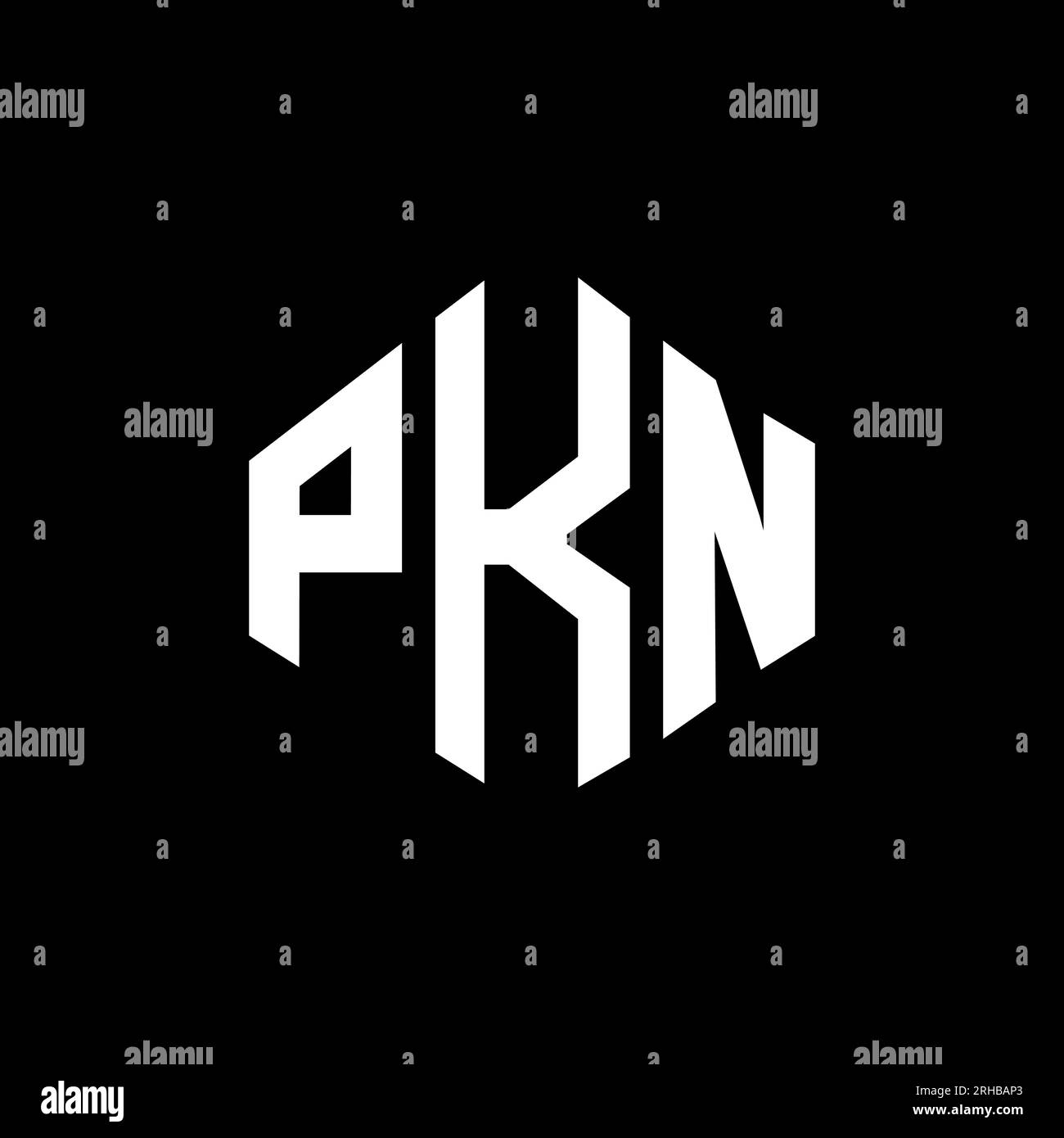 PKN letter logo design with polygon shape. PKN polygon and cube shape ...