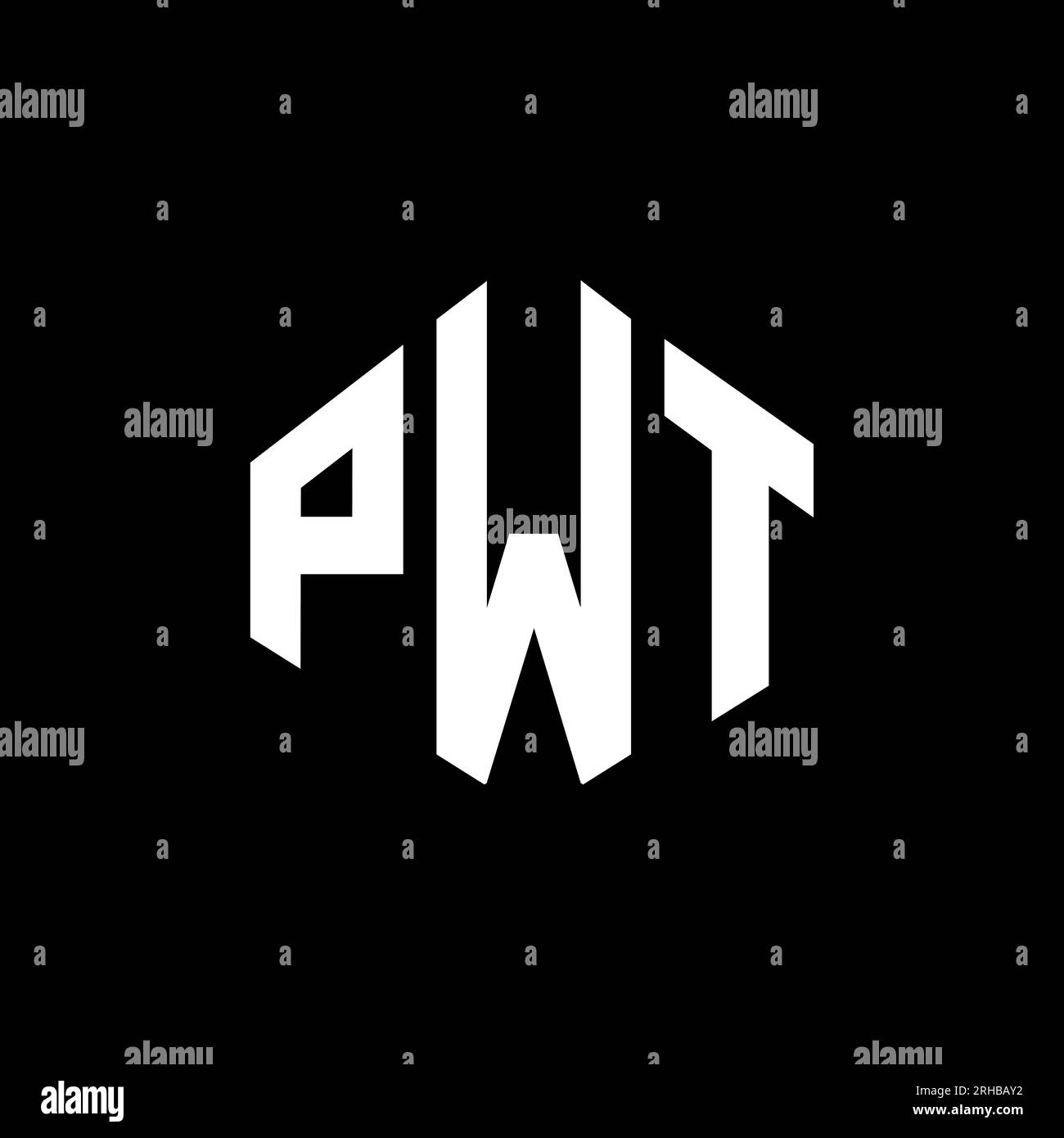 PWT letter logo design with polygon shape. PWT polygon and cube shape logo design. PWT hexagon ...