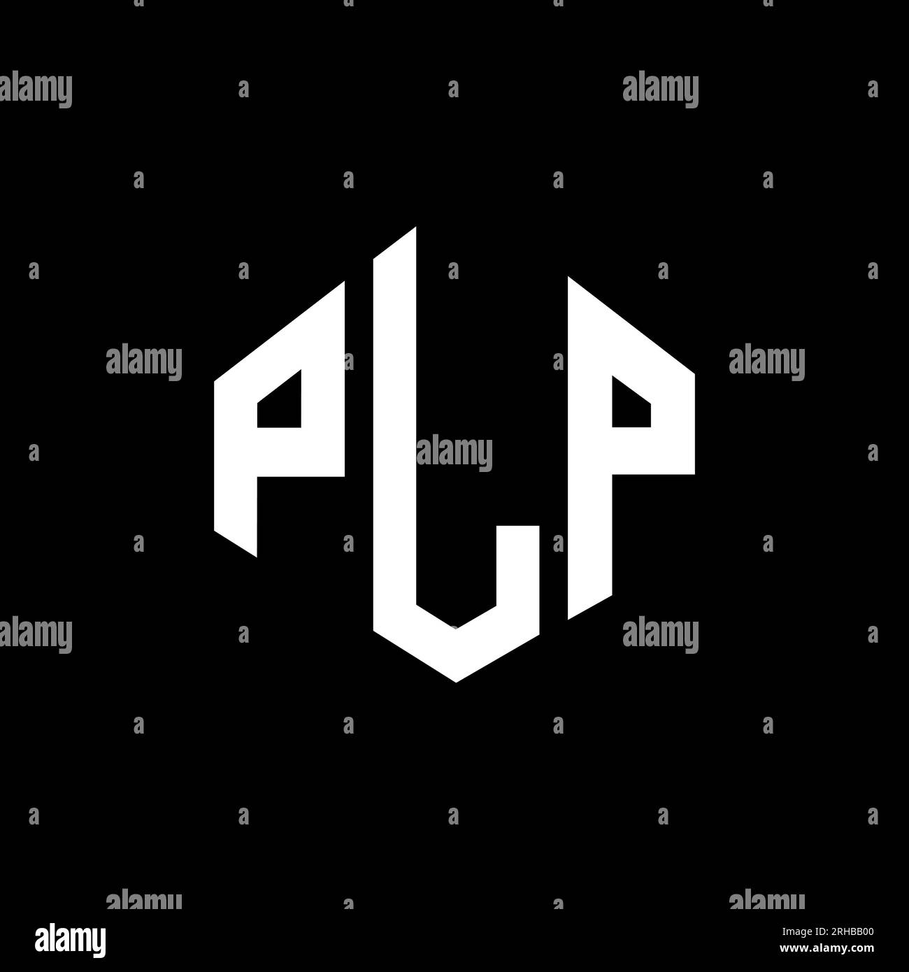 PLP letter logo design with polygon shape. PLP polygon and cube shape ...