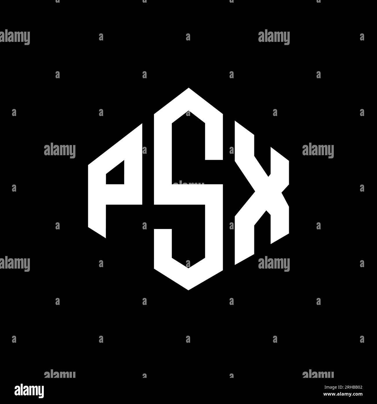 PSX letter logo design with polygon shape. PSX polygon and cube shape ...