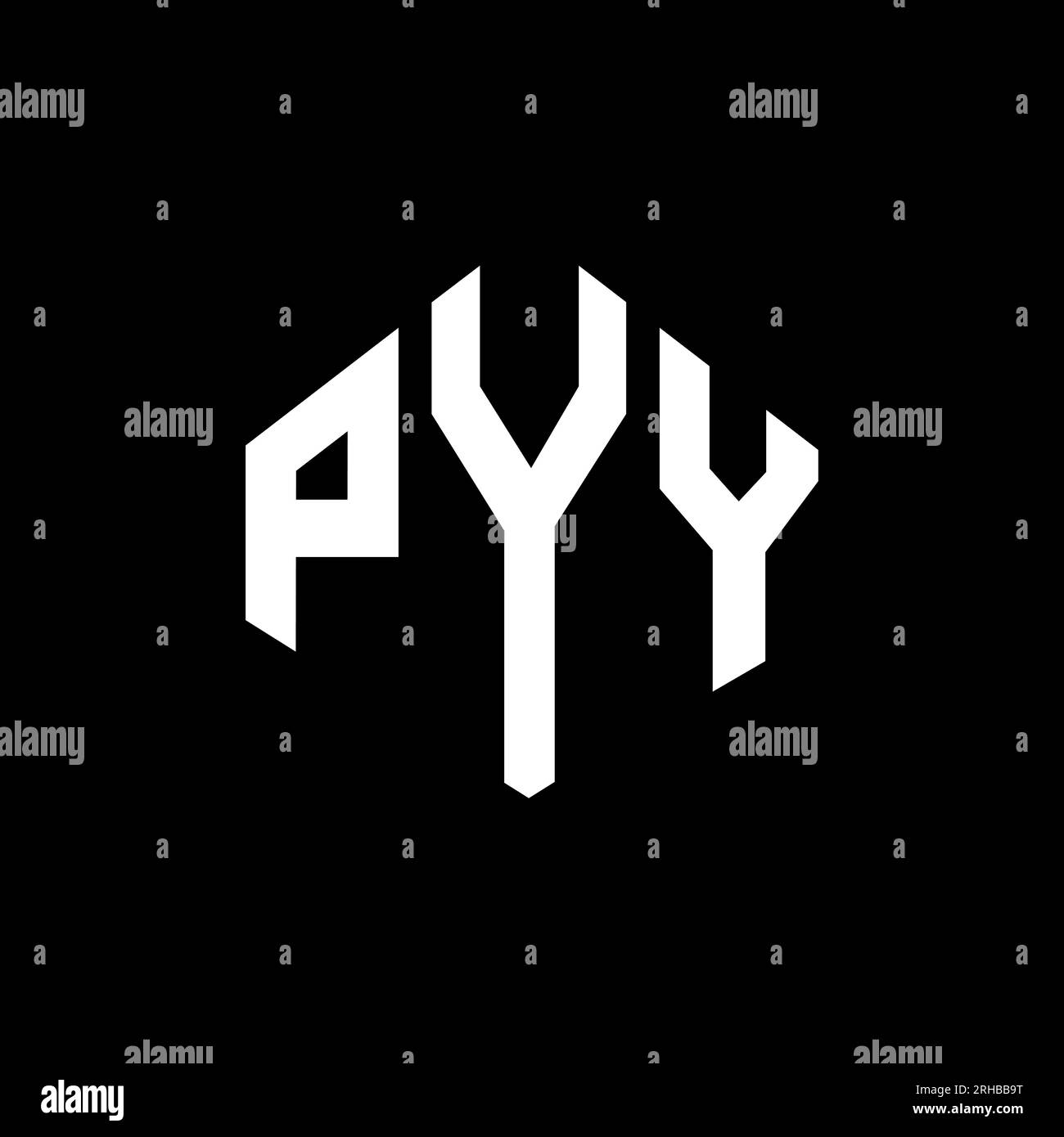 PYY letter logo design with polygon shape. PYY polygon and cube shape ...