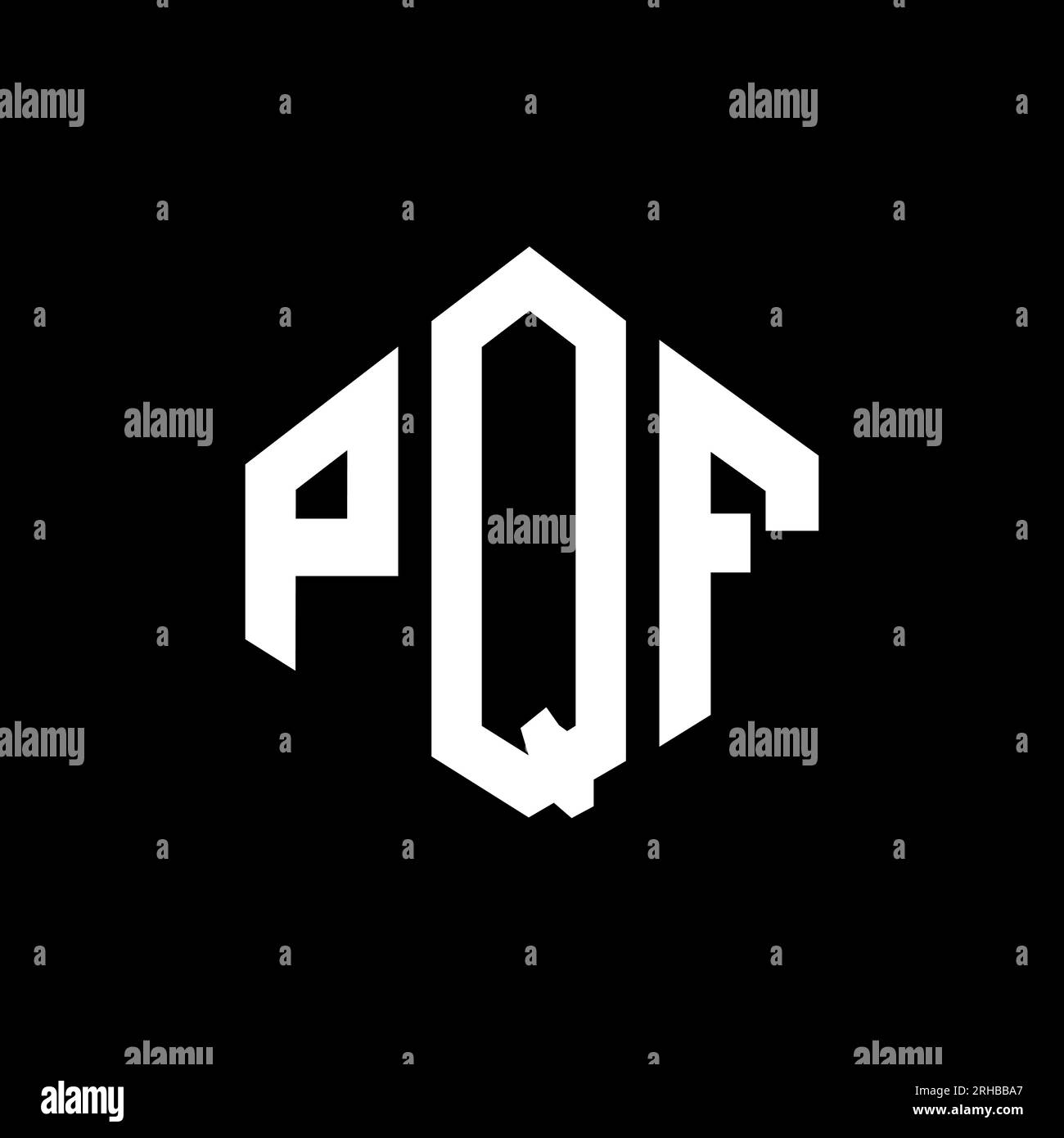 PQF letter logo design with polygon shape. PQF polygon and cube shape ...