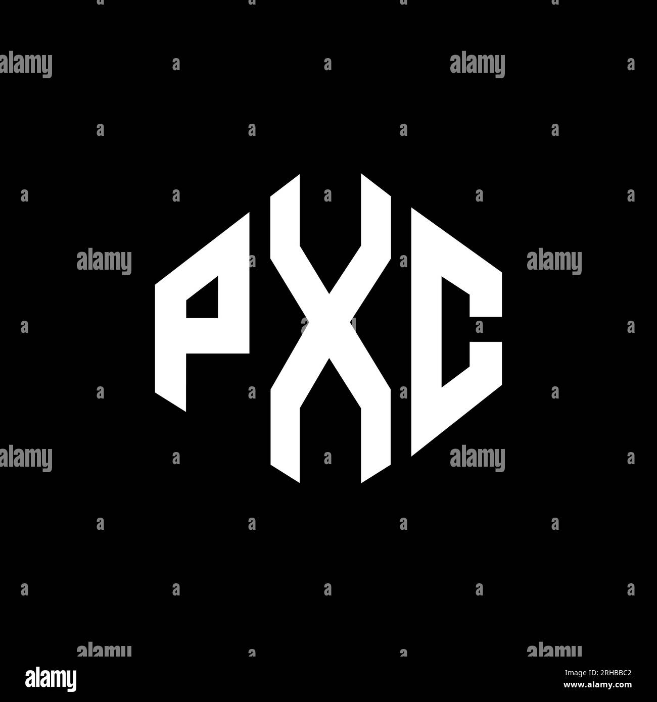 PXC letter logo design with polygon shape. PXC polygon and cube shape ...