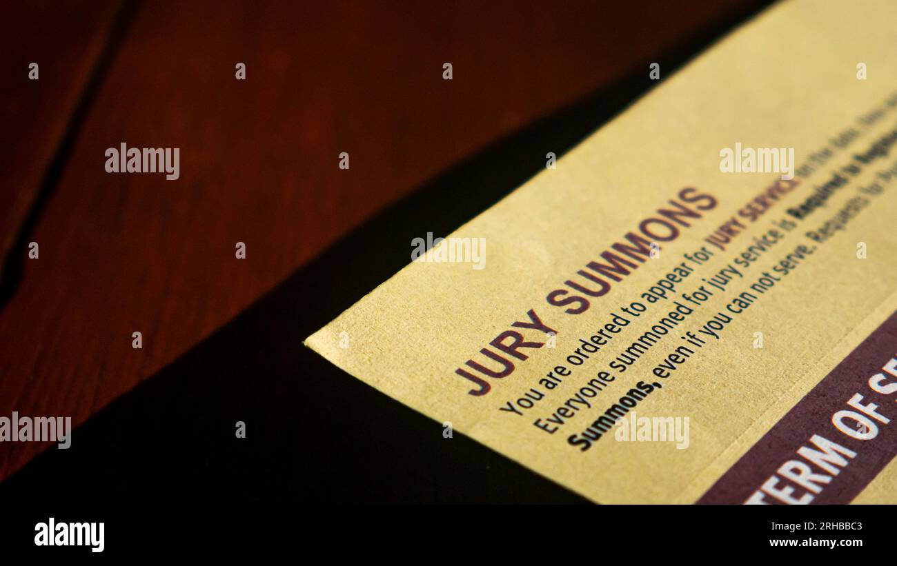 Court summons hi-res stock photography and images - Alamy
