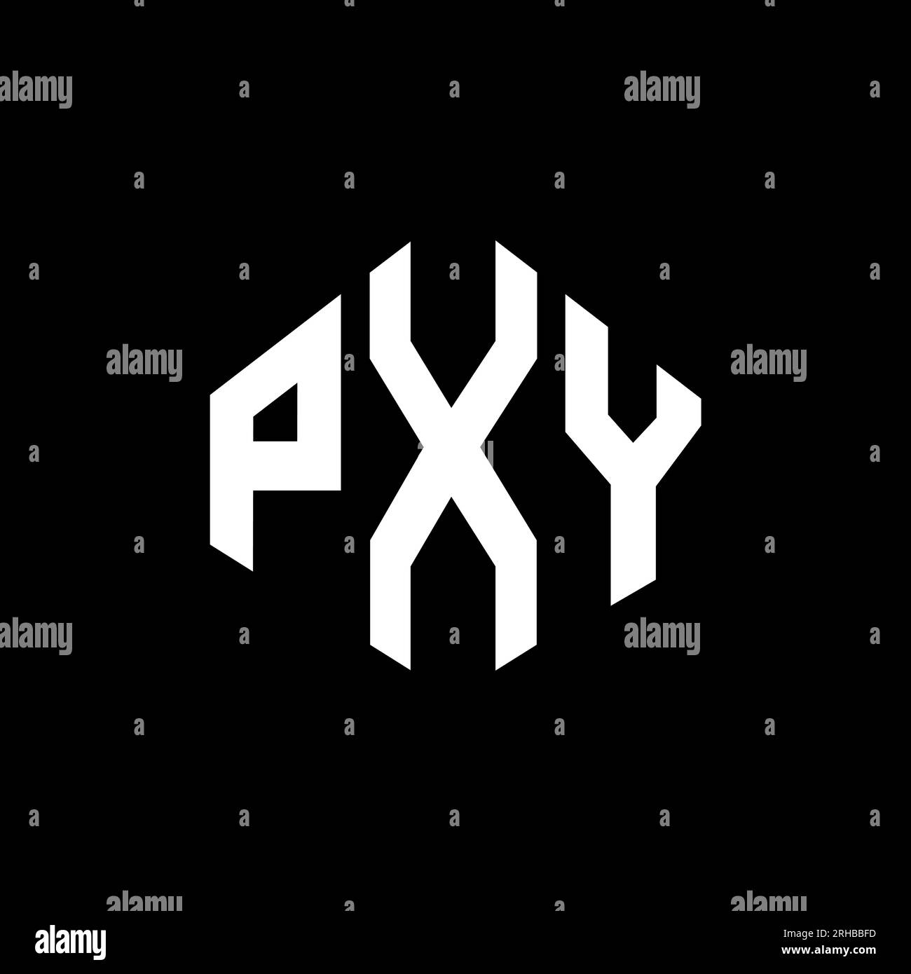 PXY letter logo design with polygon shape. PXY polygon and cube shape ...
