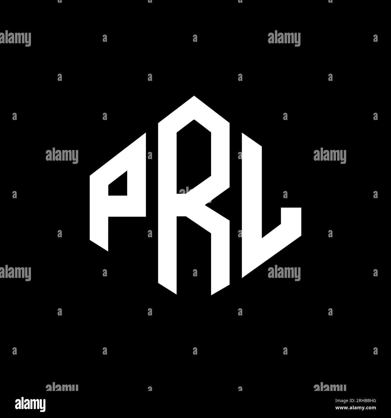 PRL letter logo design with polygon shape. PRL polygon and cube shape ...