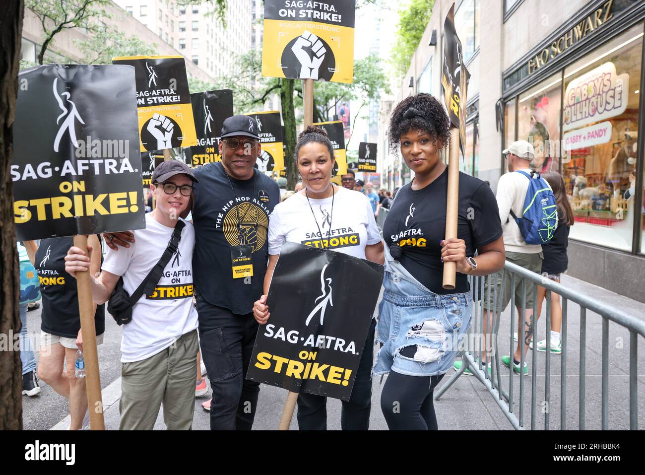 Elliot Page is seen at the SAG-AFTRA picket line in Downtown, Manhattan ...