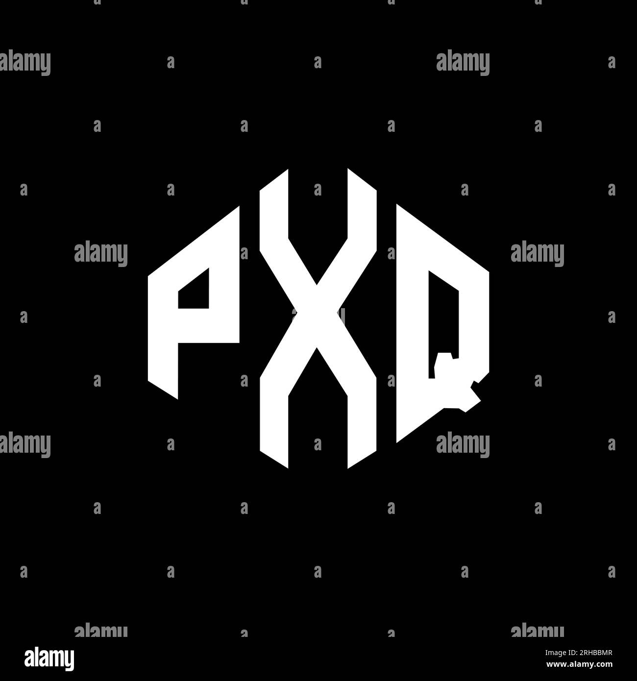 PXQ letter logo design with polygon shape. PXQ polygon and cube shape ...