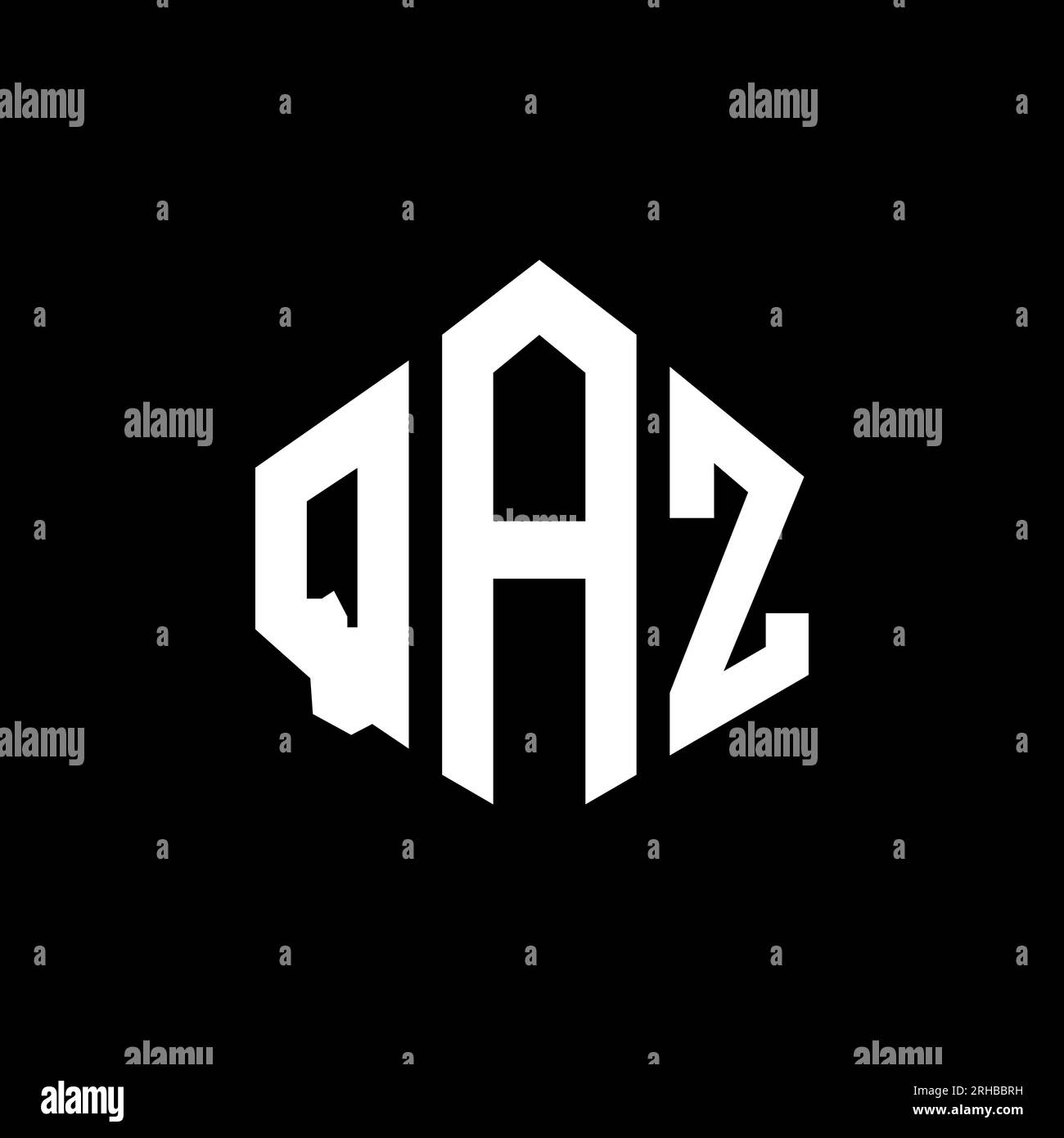QAZ letter logo design with polygon shape. QAZ polygon and cube shape ...