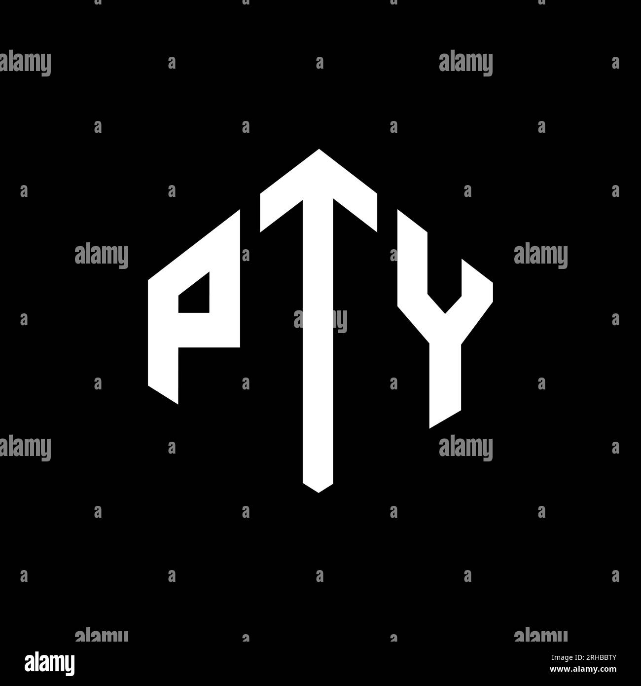 PTY letter logo design with polygon shape. PTY polygon and cube shape ...