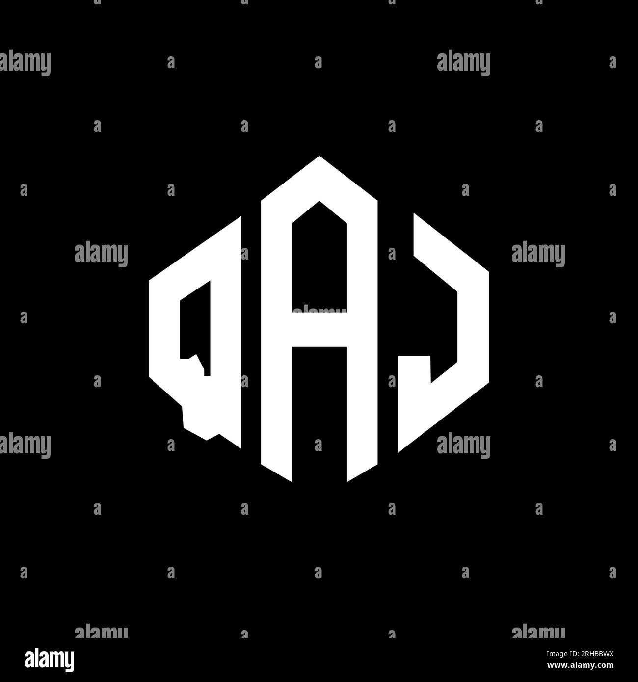 QAJ letter logo design with polygon shape. QAJ polygon and cube shape ...
