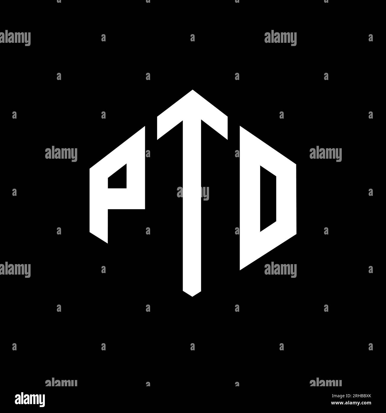 PTO letter logo design with polygon shape. PTO polygon and cube shape ...