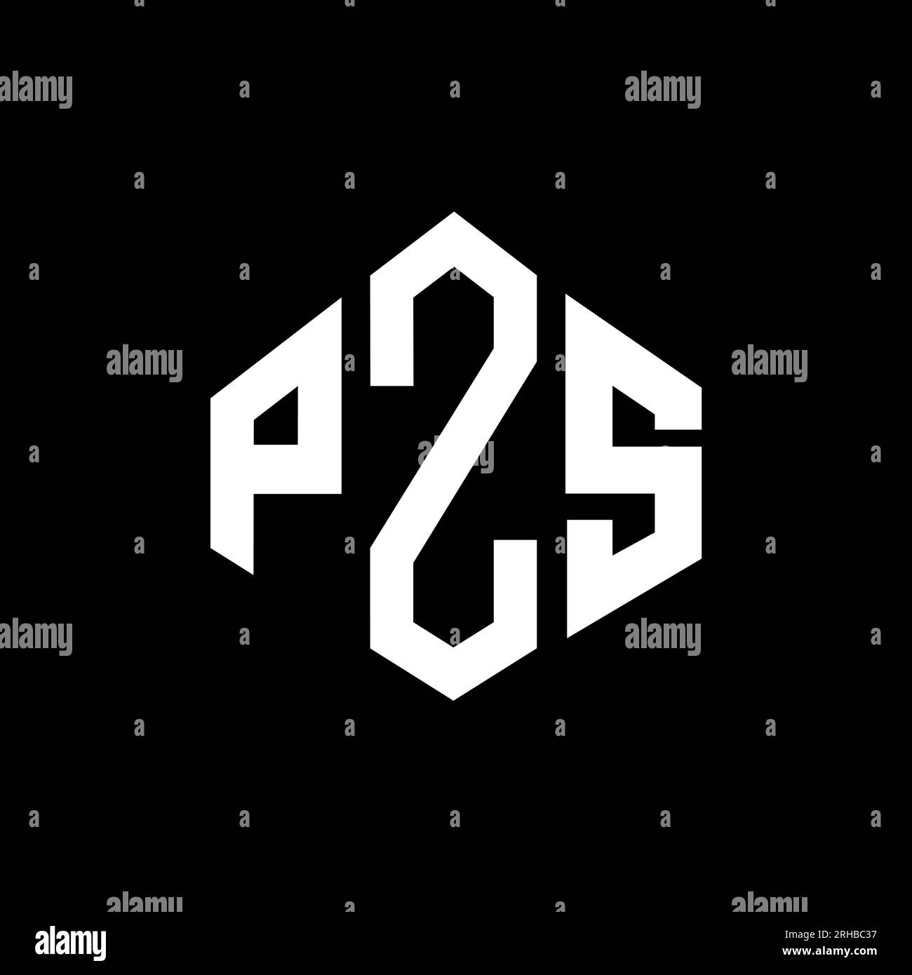 PZS letter logo design with polygon shape. PZS polygon and cube shape ...