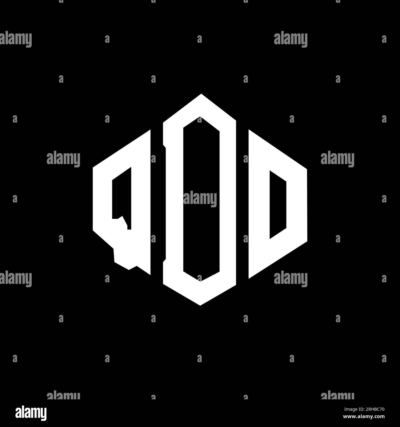 QDO letter logo design with polygon shape. QDO polygon and cube shape ...