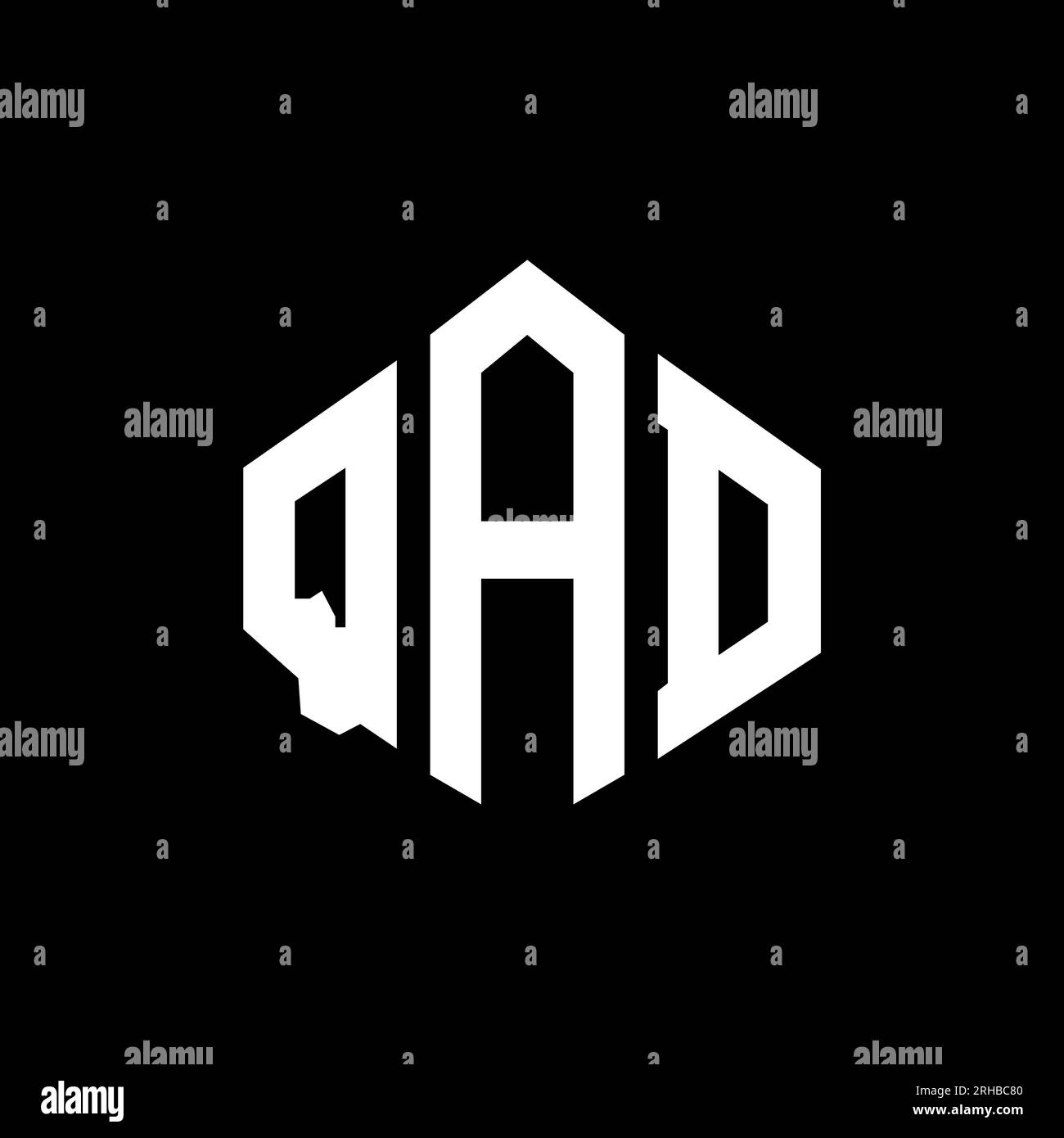 Qad Letter Logo Design With Polygon Shape Qad Polygon And Cube Shape
