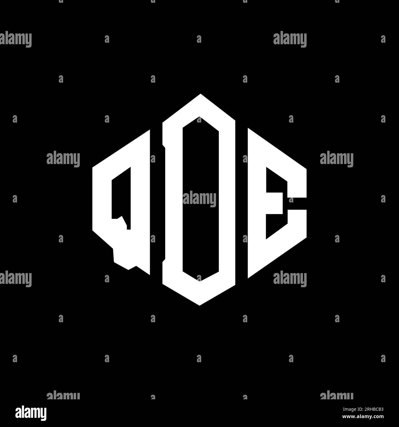 QDE letter logo design with polygon shape. QDE polygon and cube shape ...