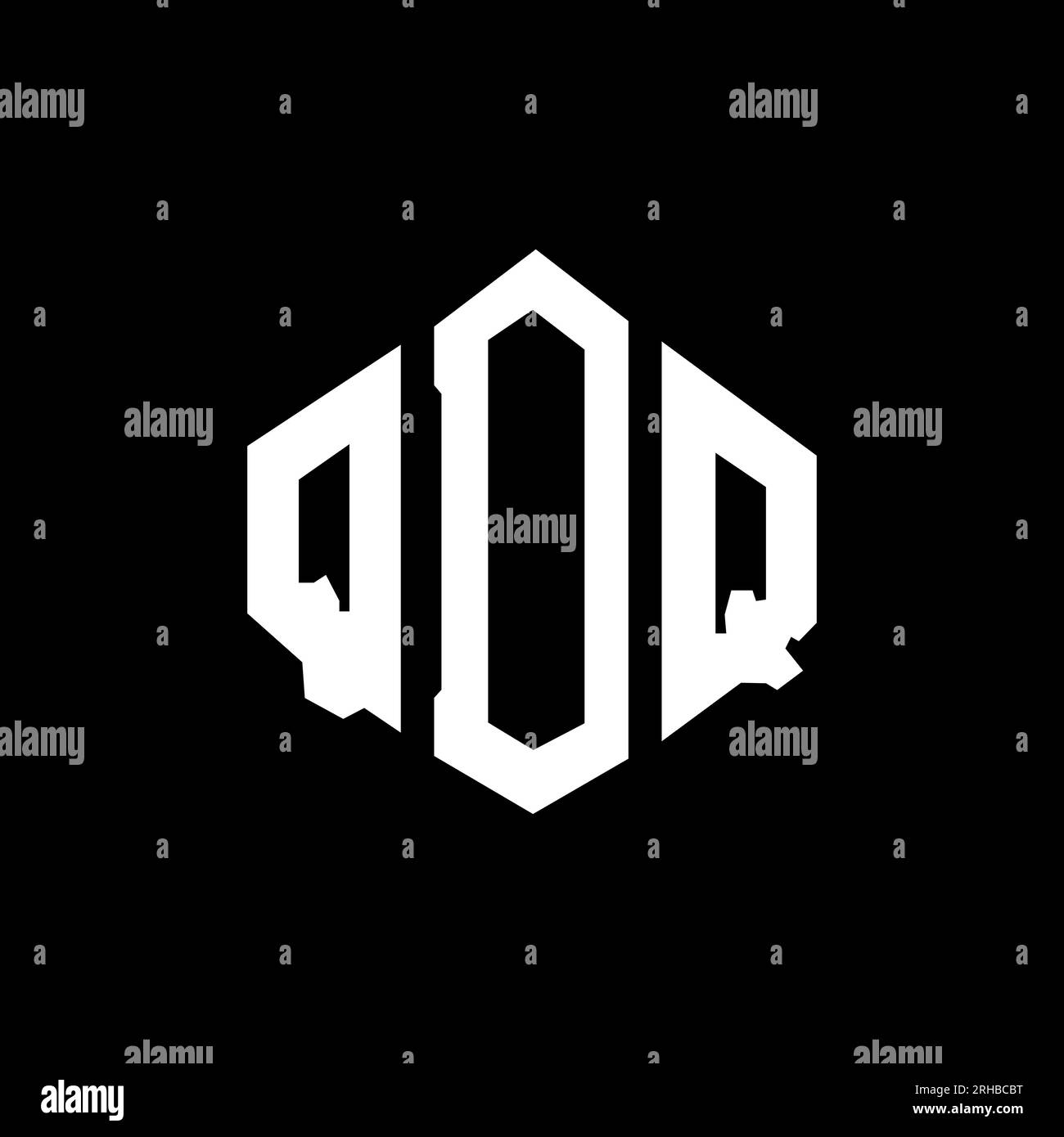 QDQ letter logo design with polygon shape. QDQ polygon and cube shape ...