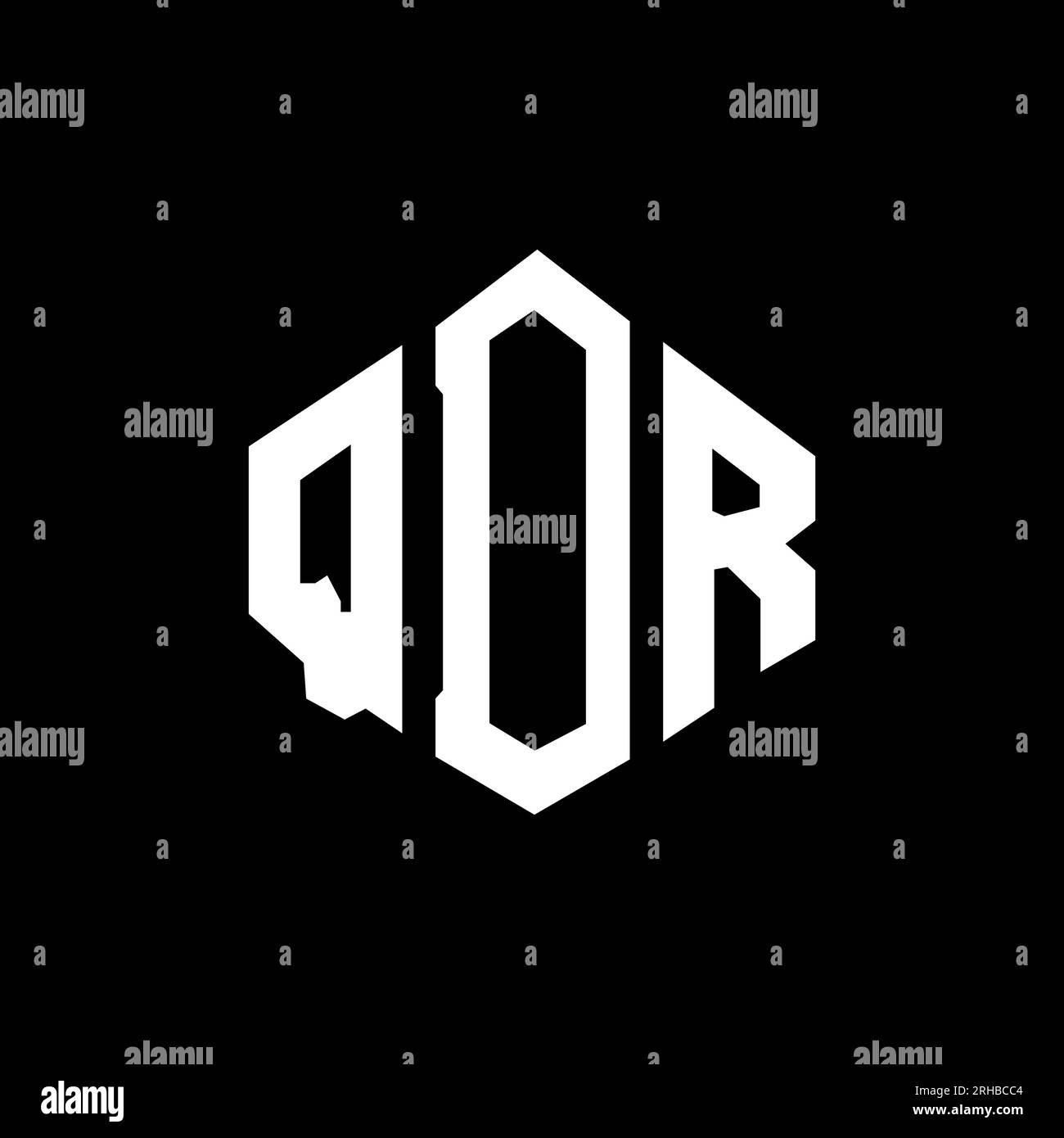 QDR letter logo design with polygon shape. QDR polygon and cube shape ...