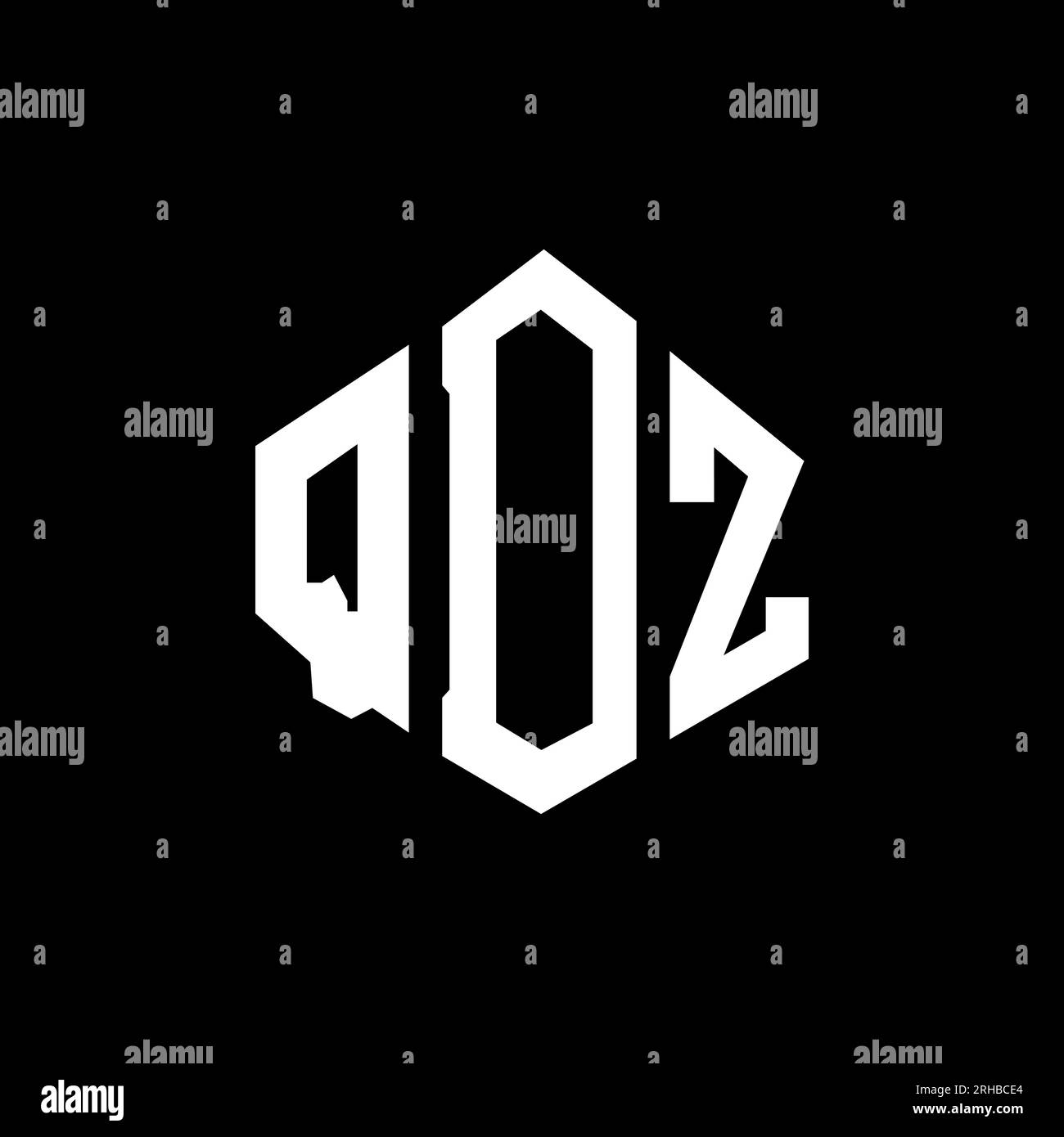 QDZ letter logo design with polygon shape. QDZ polygon and cube shape ...