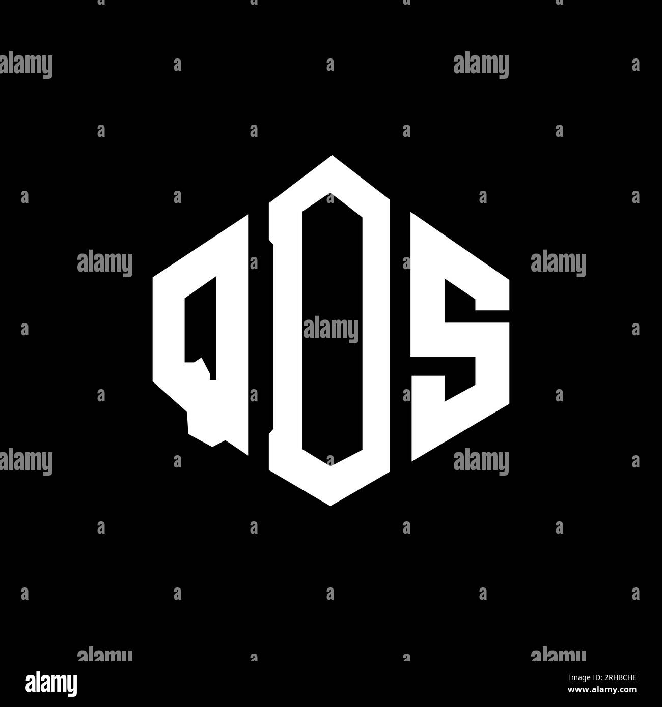 QDS letter logo design with polygon shape. QDS polygon and cube shape ...