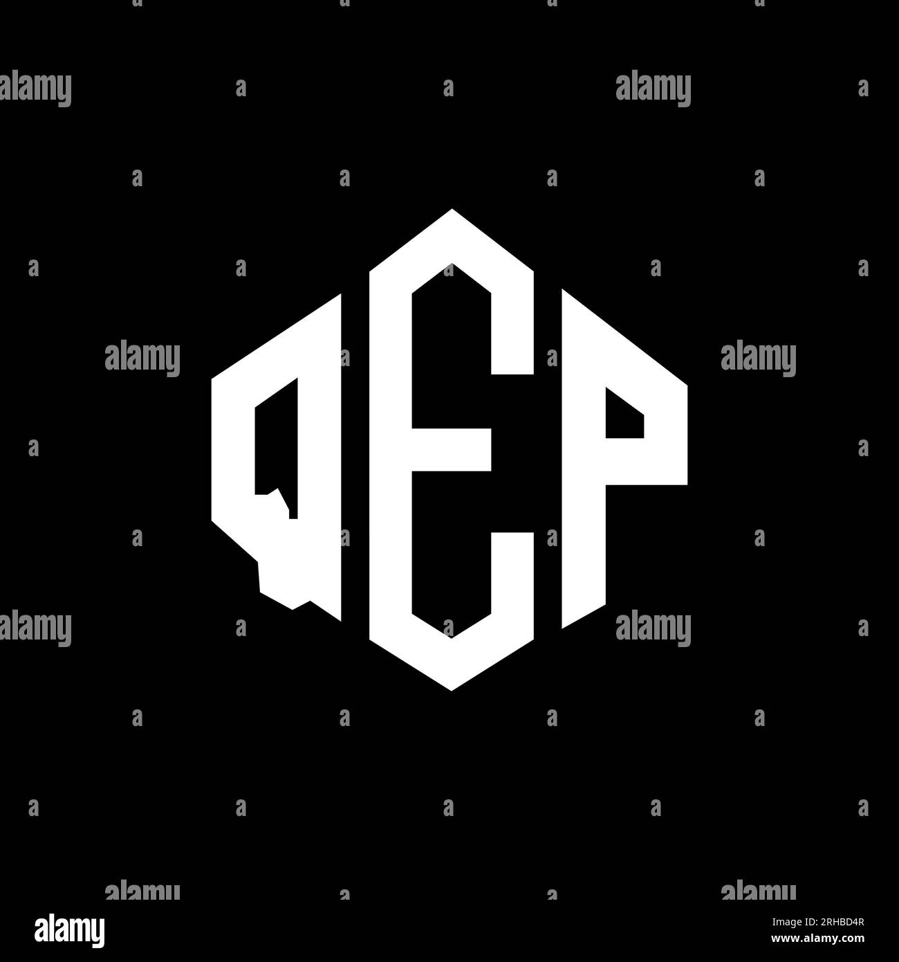 QEP letter logo design with polygon shape. QEP polygon and cube shape ...