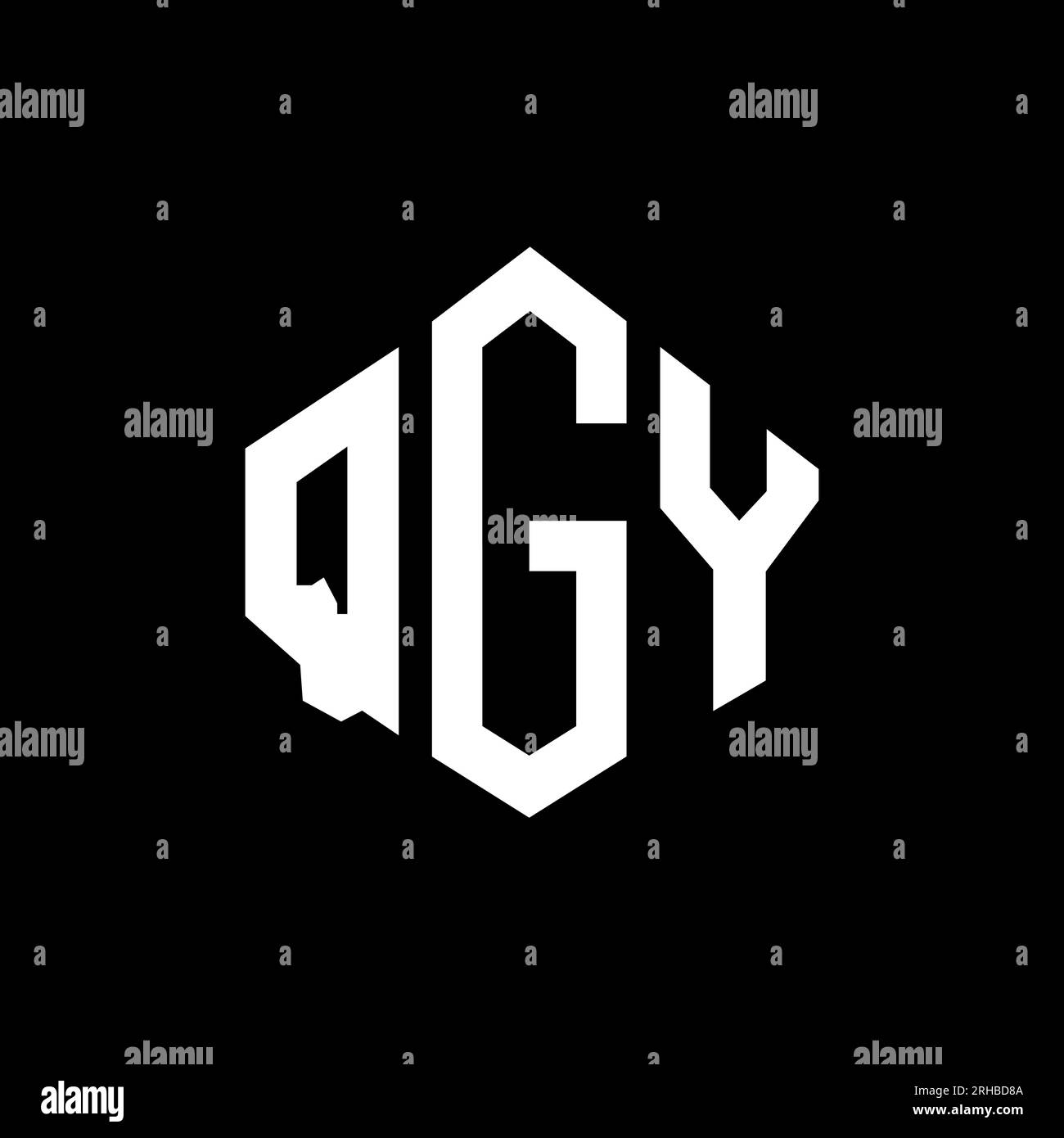 QGY letter logo design with polygon shape. QGY polygon and cube shape ...