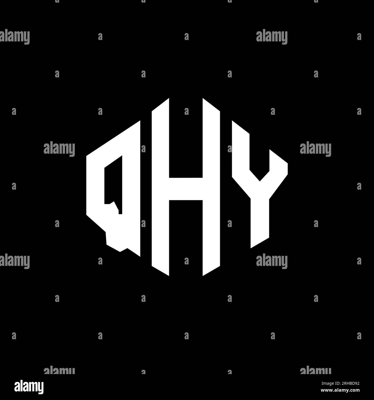 QHY letter logo design with polygon shape. QHY polygon and cube shape ...