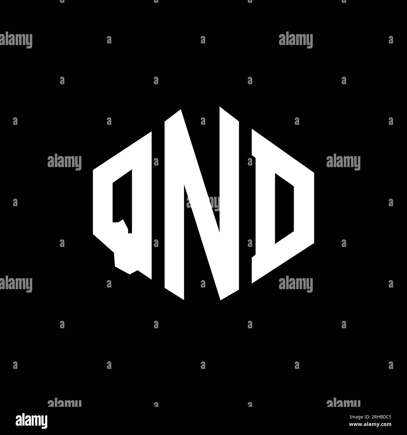 QND letter logo design with polygon shape. QND polygon and cube shape ...
