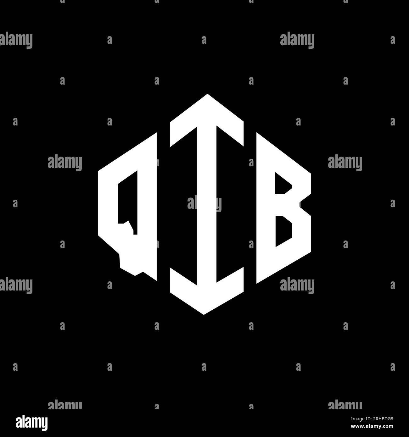 QIB letter logo design with polygon shape. QIB polygon and cube shape ...