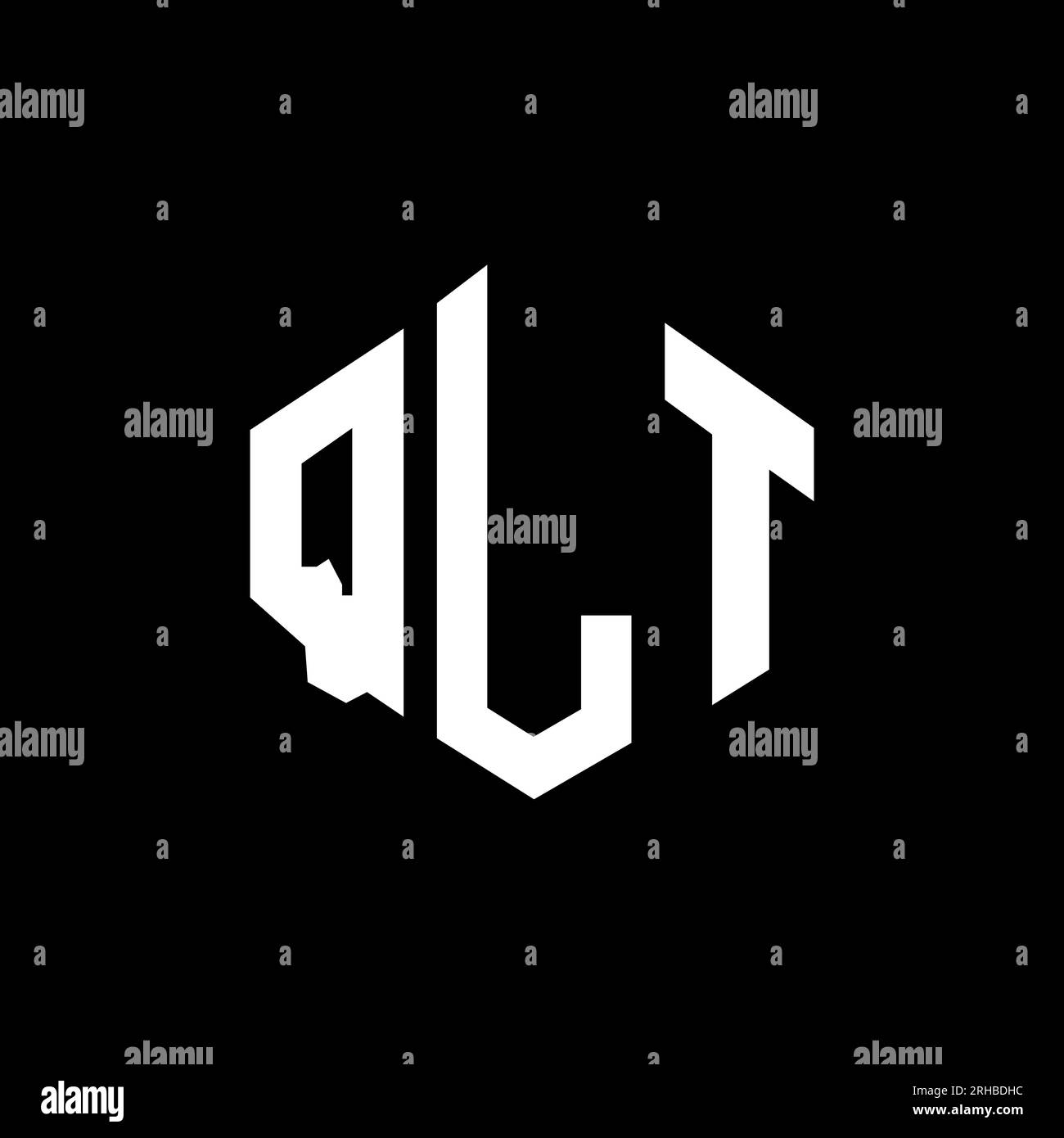 QLT letter logo design with polygon shape. QLT polygon and cube shape ...