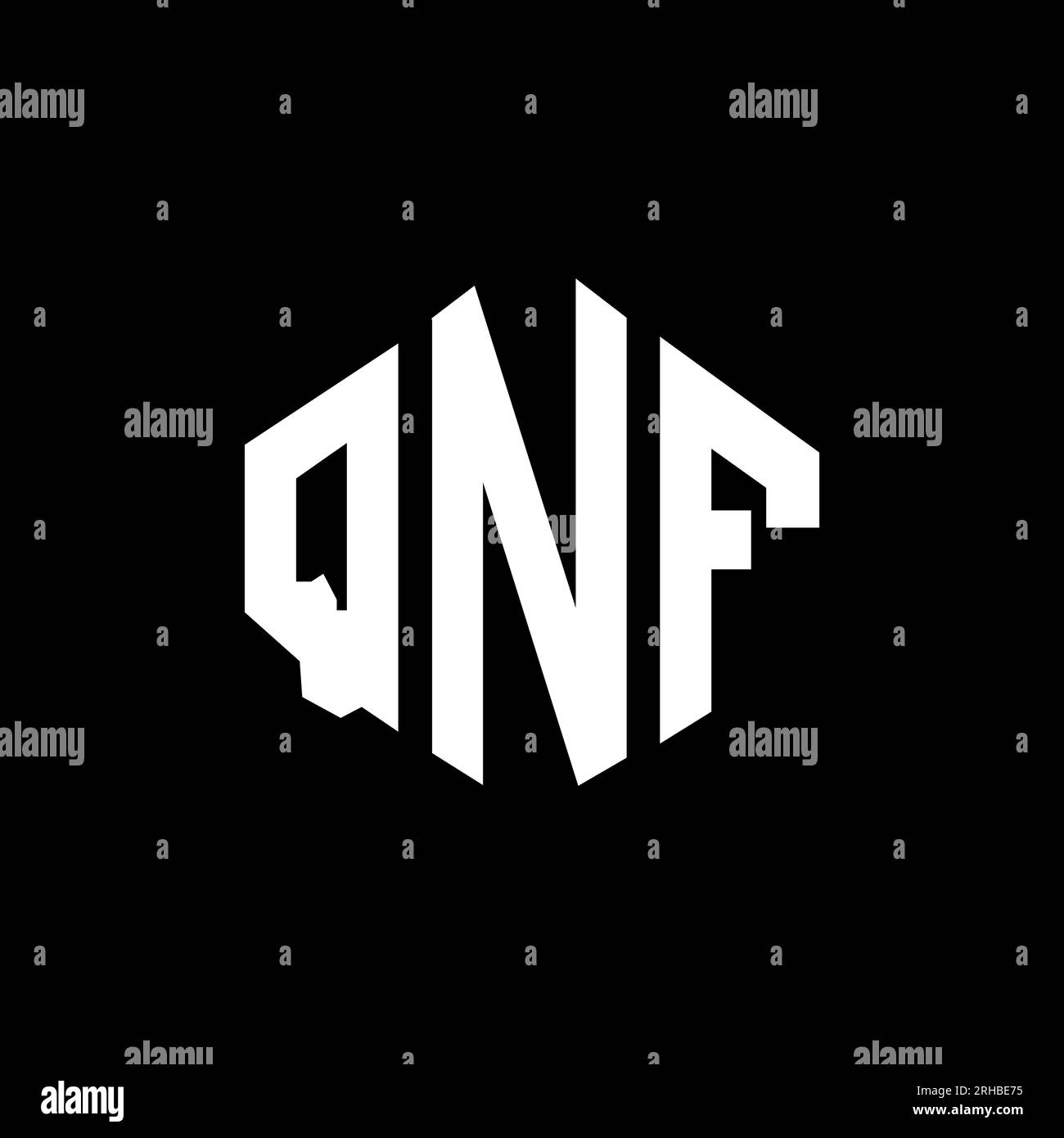 QNF letter logo design with polygon shape. QNF polygon and cube shape ...