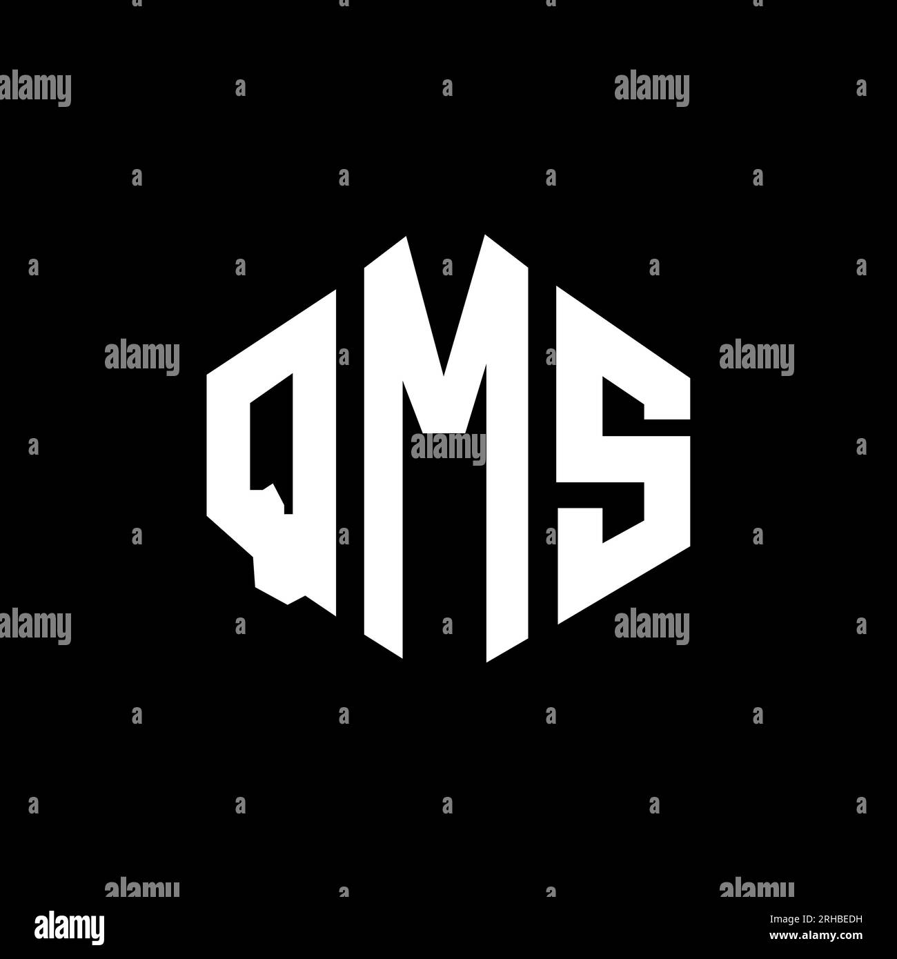 QMS letter logo design with polygon shape. QMS polygon and cube shape ...