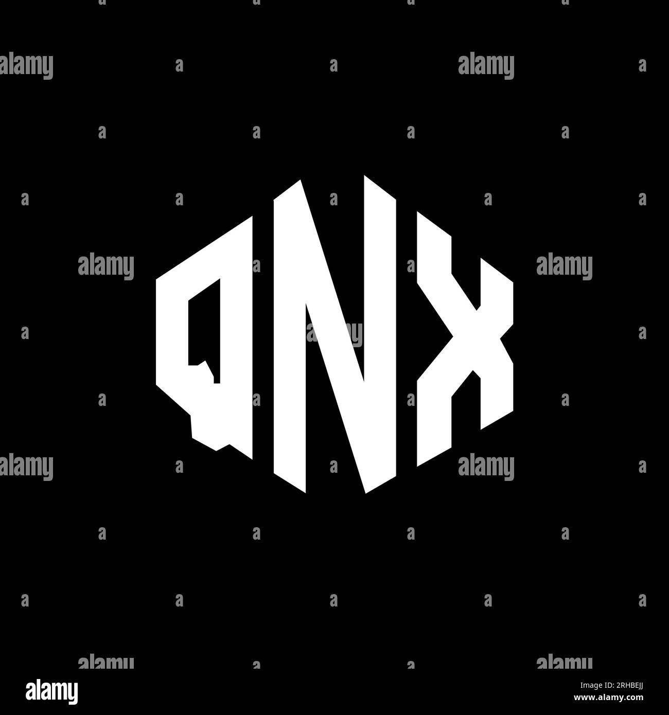 QNX letter logo design with polygon shape. QNX polygon and cube shape ...