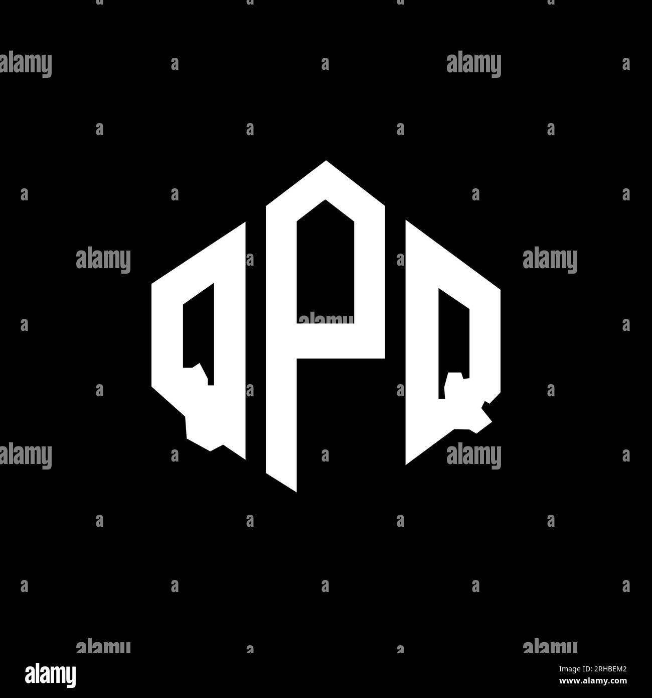 QPQ letter logo design with polygon shape. QPQ polygon and cube shape logo design. QPQ hexagon ...