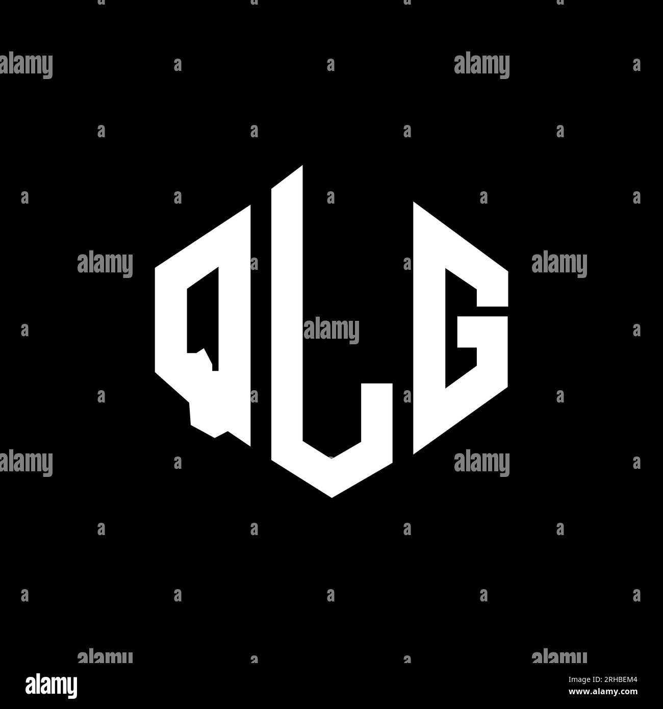 QLG letter logo design with polygon shape. QLG polygon and cube shape ...