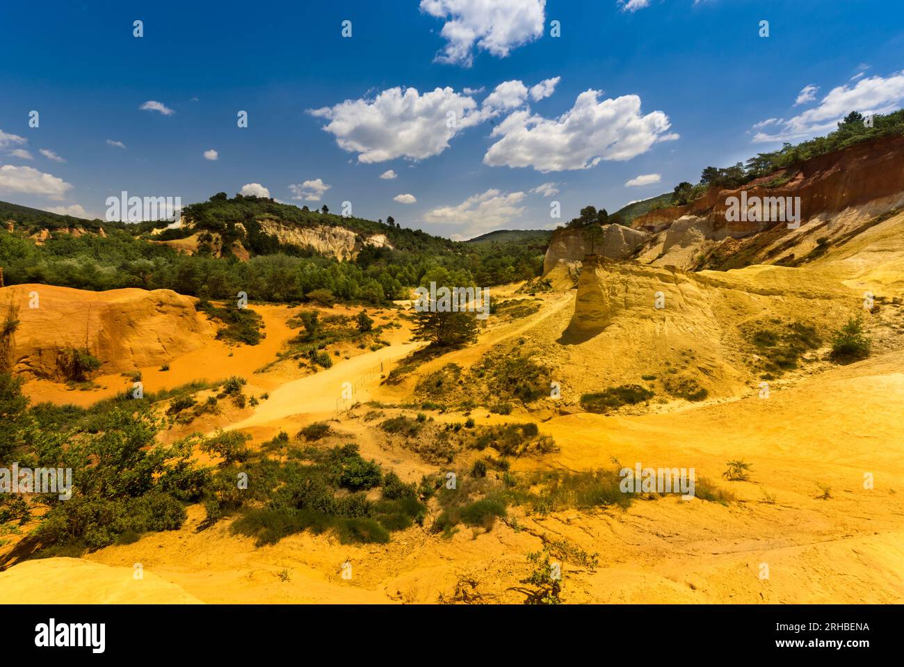Ocher quarry the Colorado from Rustrel. Vaucluse, Provence, France ...