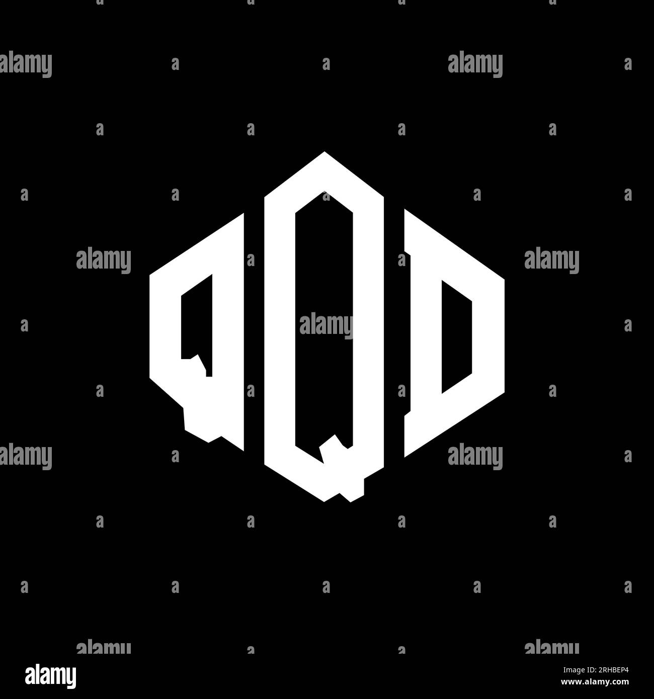 QQD letter logo design with polygon shape. QQD polygon and cube shape ...