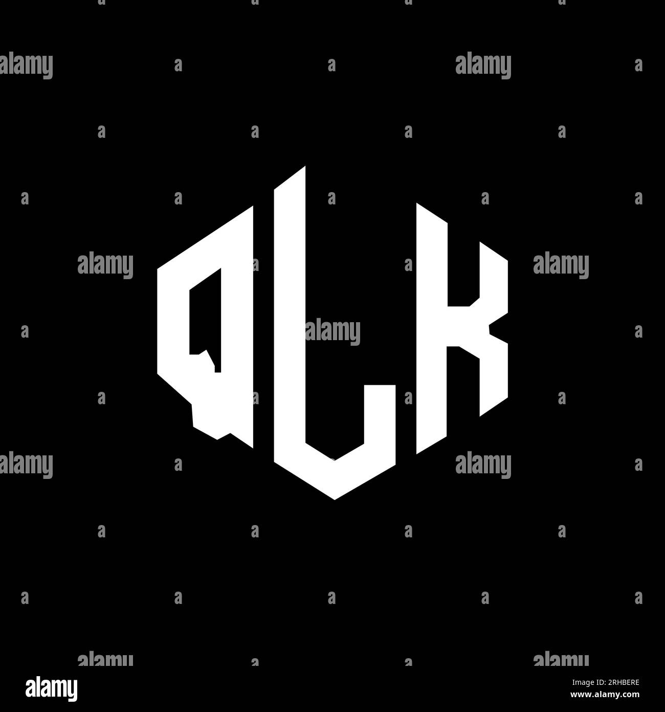 QLK letter logo design with polygon shape. QLK polygon and cube shape ...