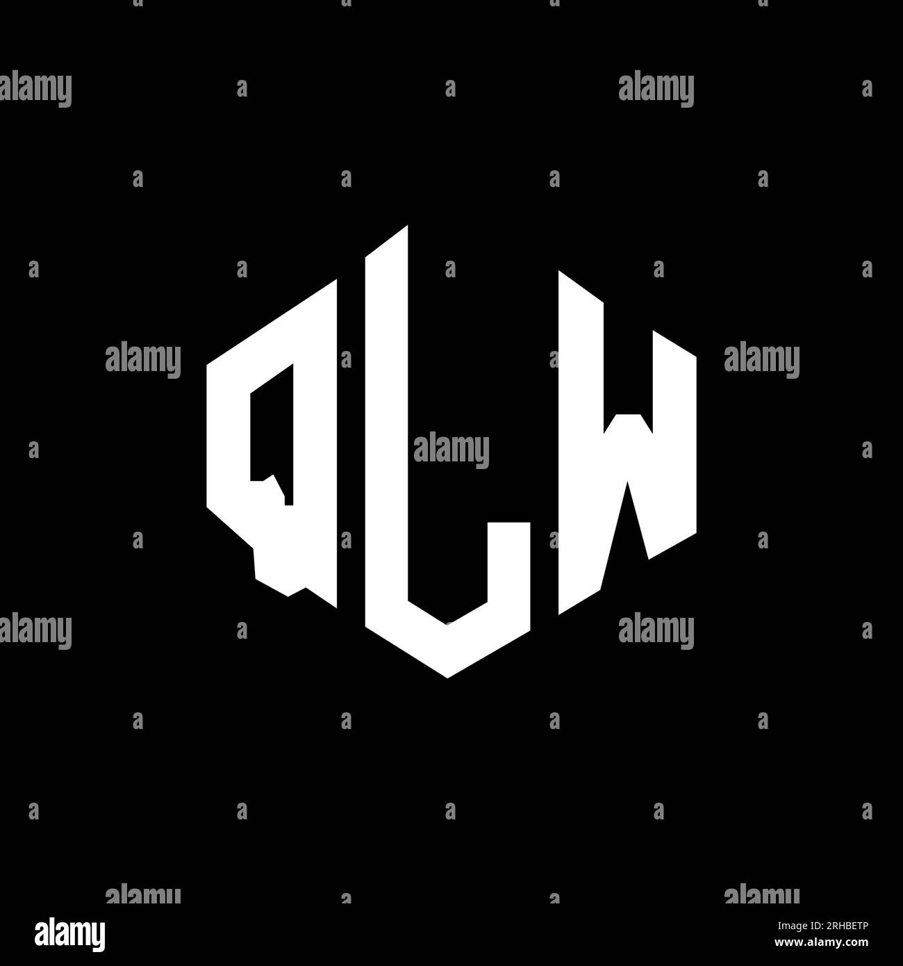 QLW letter logo design with polygon shape. QLW polygon and cube shape ...
